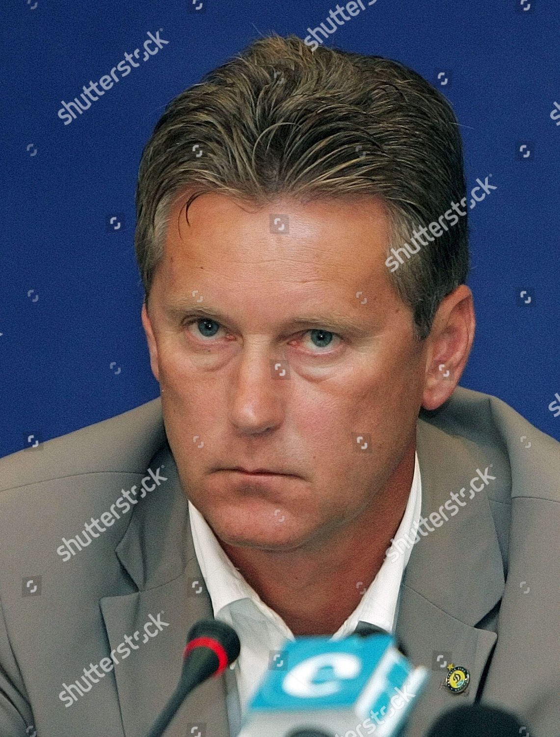 Leonid Buryak Answers Questions Journalists During Editorial Stock ...