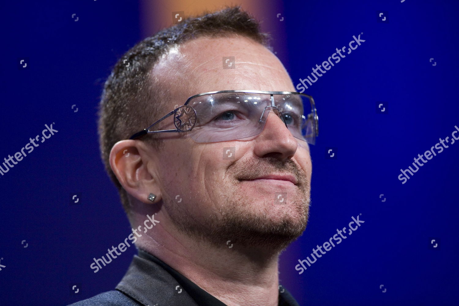 Musician Bono Listens Speakers During Fifth Editorial Stock Photo ...