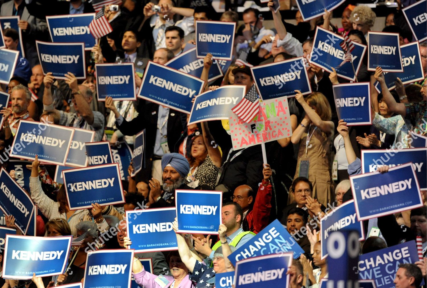 Enthused Delegates Wave Kennedy Banners Welcome Editorial Stock Photo ...