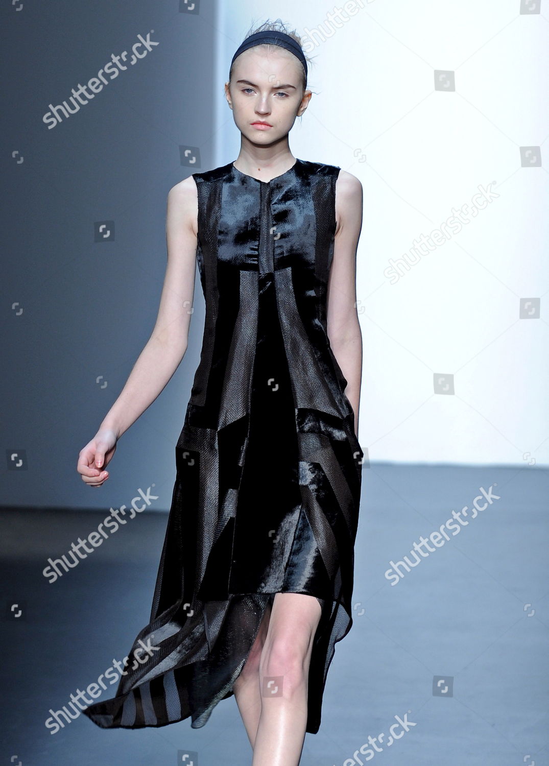Model Takes Catwalk Calvin Klein Fashion Editorial Stock Photo - Stock ...