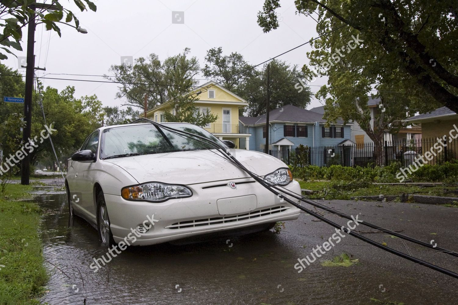 Fallen Power Lines Broken Tree Limbs Editorial Stock Photo - Stock ...