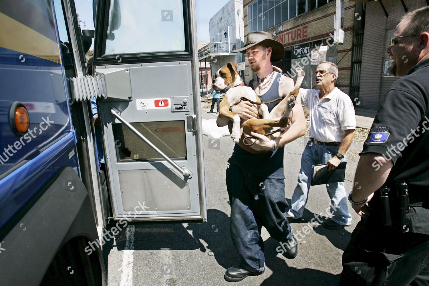 John Acree Carries His Dog Cane Editorial Stock Photo - Stock Image ...