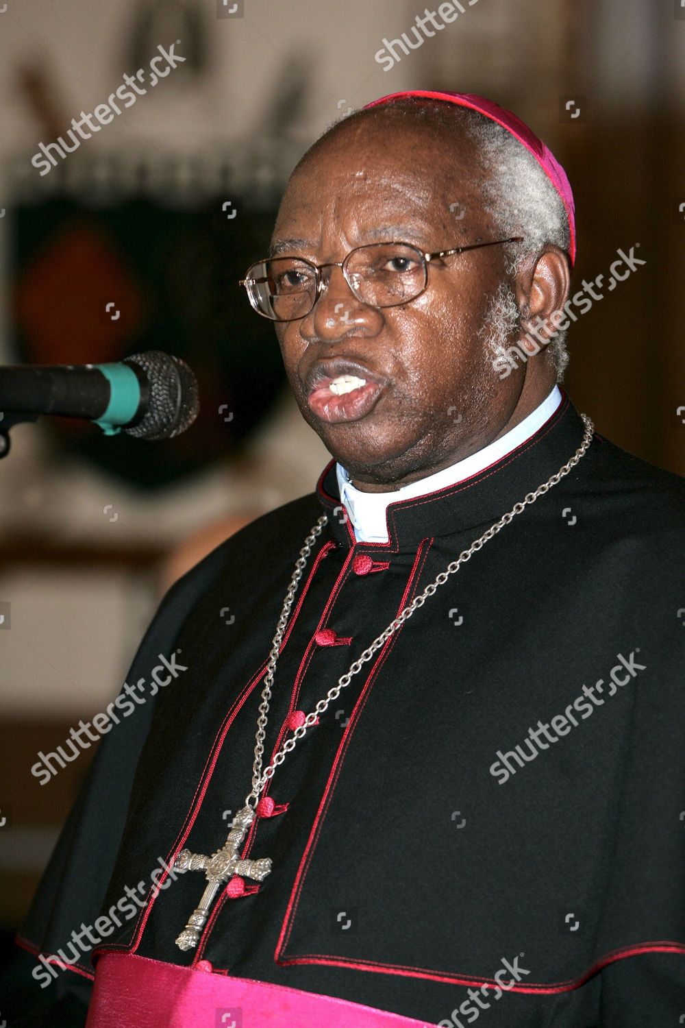 Roman Catholic Archbishop Emmanuel Milingo Speaks Editorial Stock Photo ...