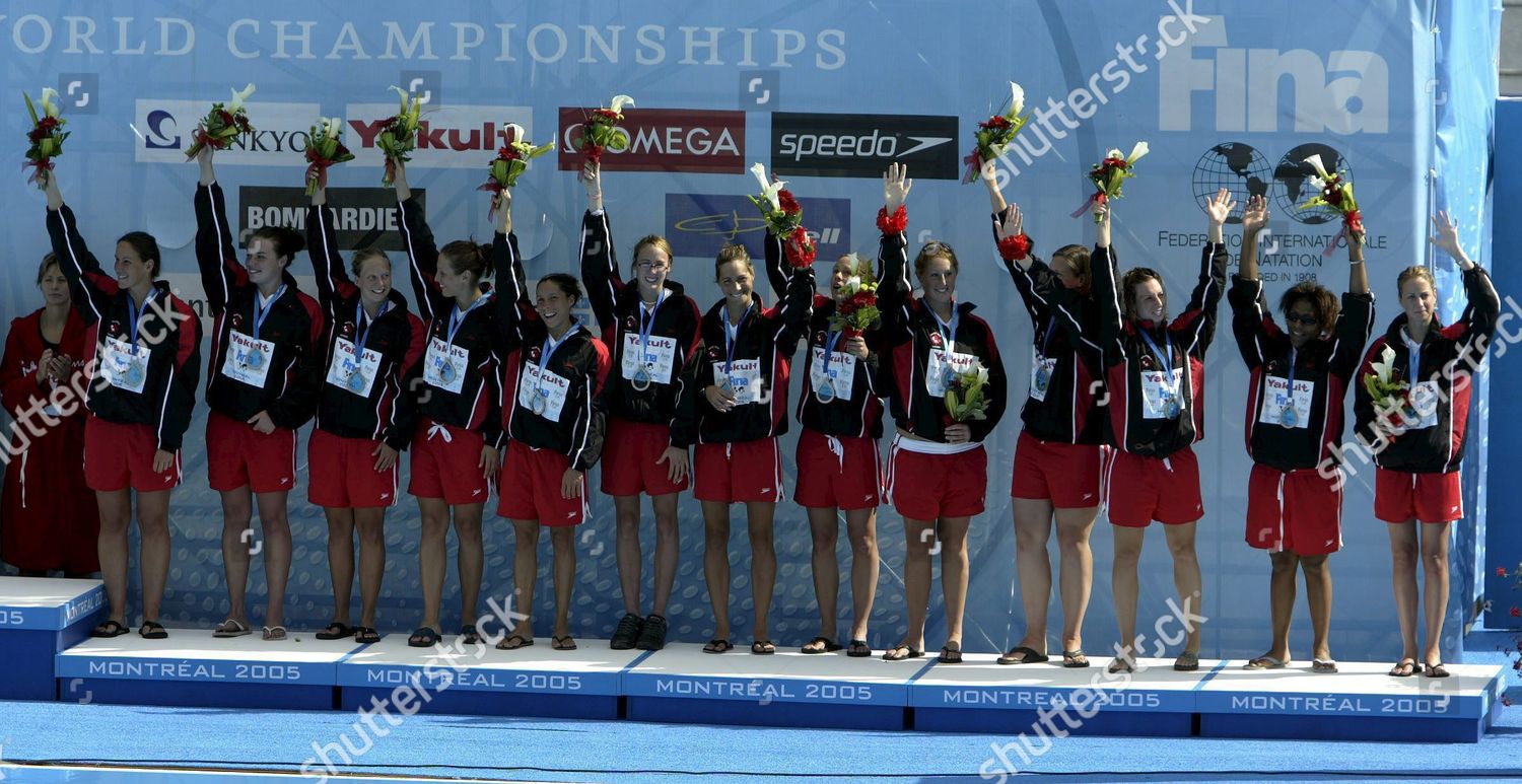 Canadas Team Celebrates On Victory Stand Editorial Stock Photo - Stock ...
