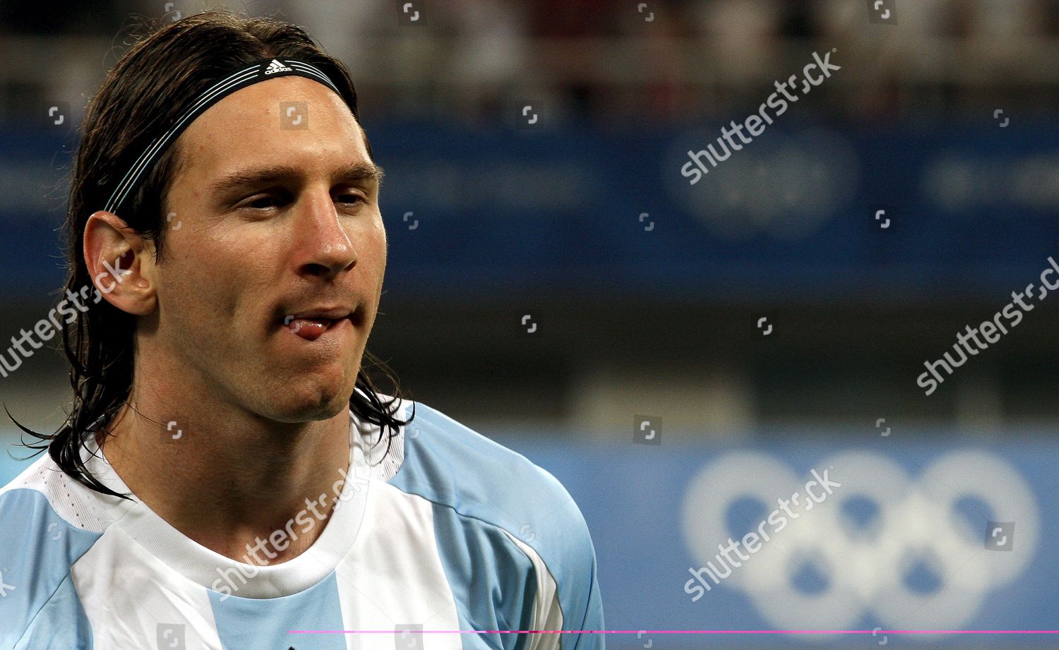 Argentinas Lionel Messi During Beijing Olympic Editorial Stock Photo ...