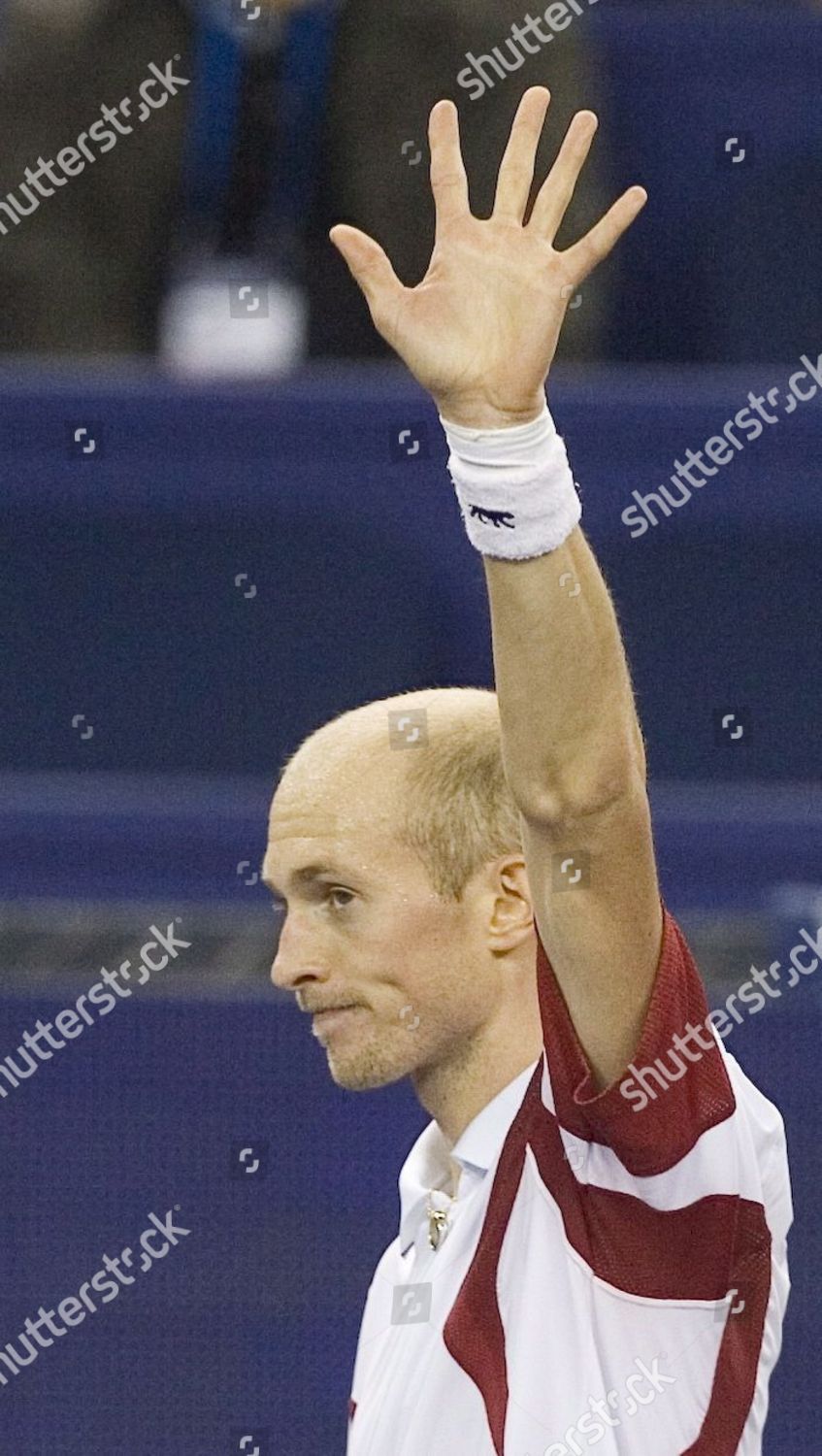 Russias Nikolay Davidenko Waves Crowd After Editorial Stock Photo ...