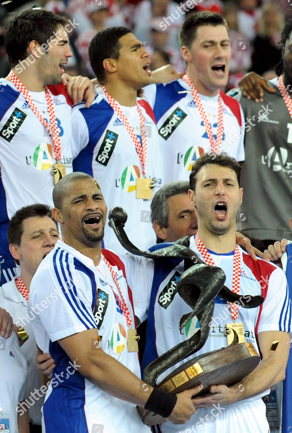 Team France Hoist Trophy They Celebrate Editorial Stock Photo - Stock ...