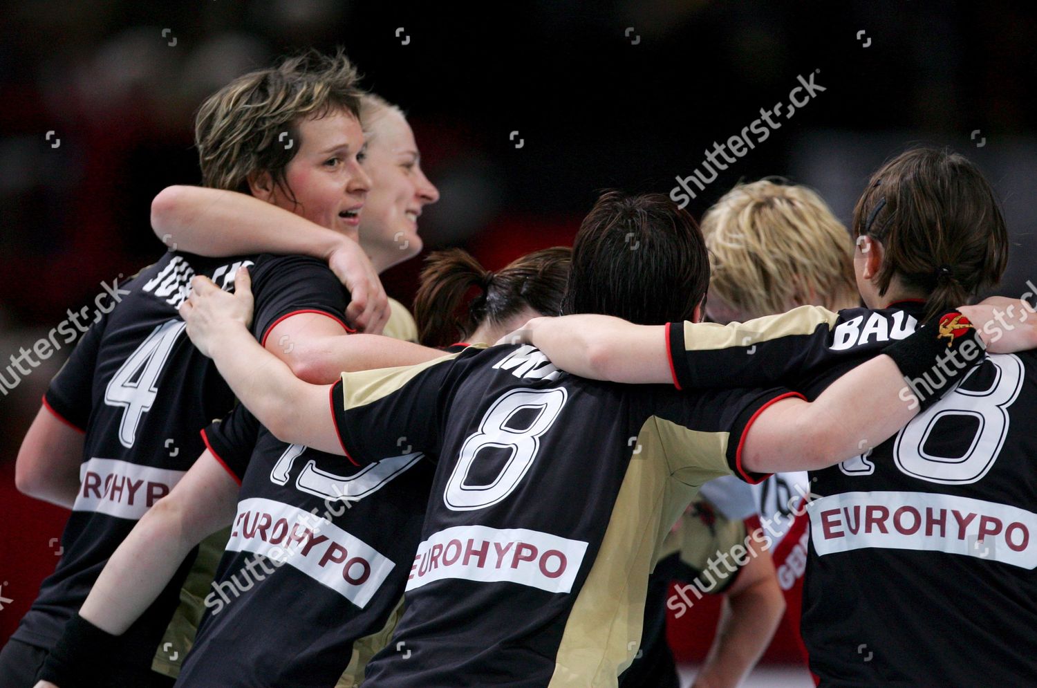 German Handball Team Celebrates After Defeating Editorial Stock Photo ...