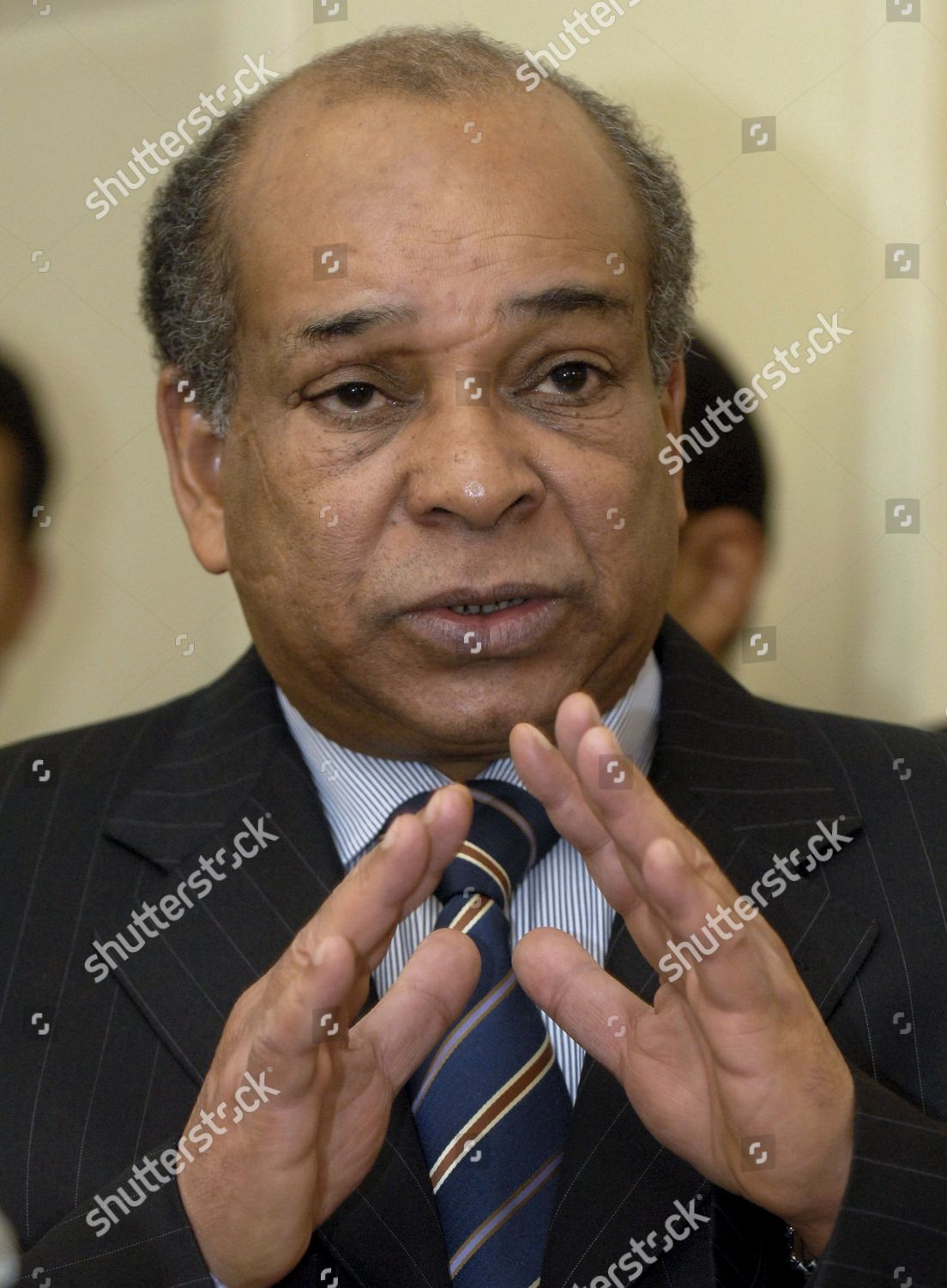 Lybian Fm Abdel Rahman Shalgham Makes Editorial Stock Photo - Stock ...