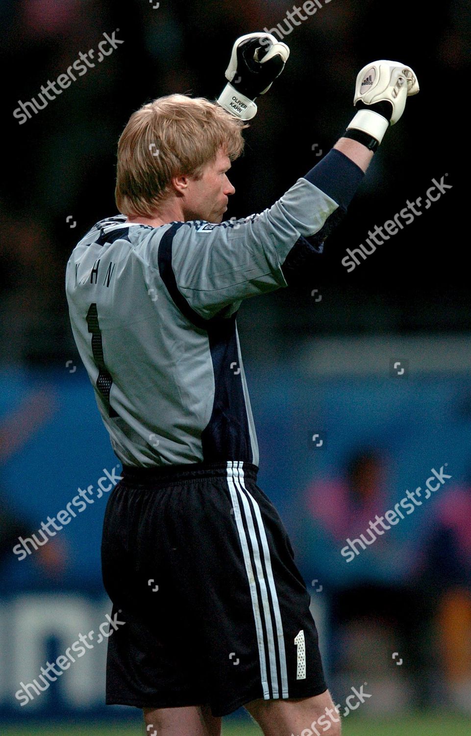 German Goalkeeper Oliver Kahn Celebrates Third Editorial Stock Photo ...