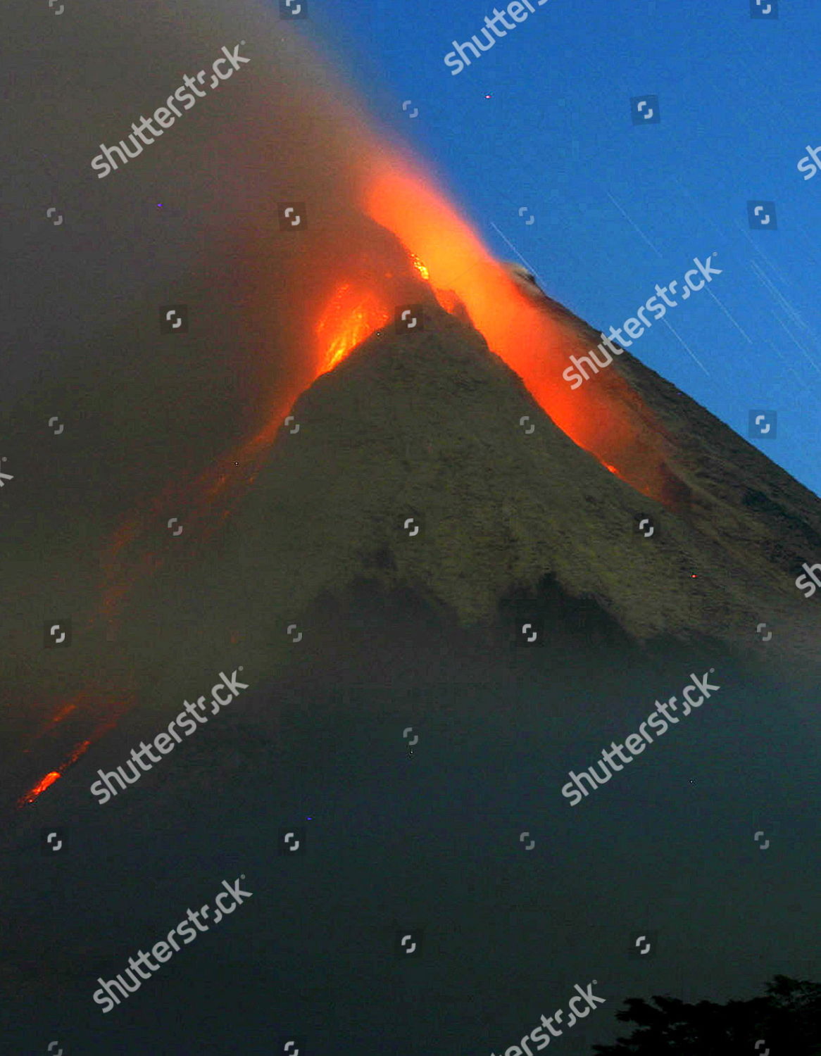 Lava Flows Mount Merapi Volcano See Editorial Stock Photo - Stock Image ...