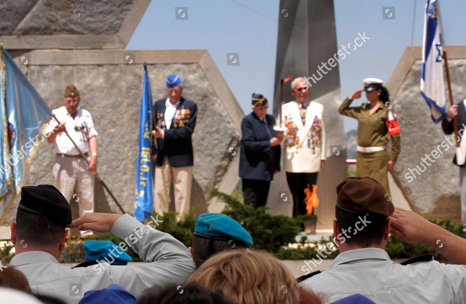 Israeli Soldiers Salute Ceremony Yad Vashem Editorial Stock Photo ...