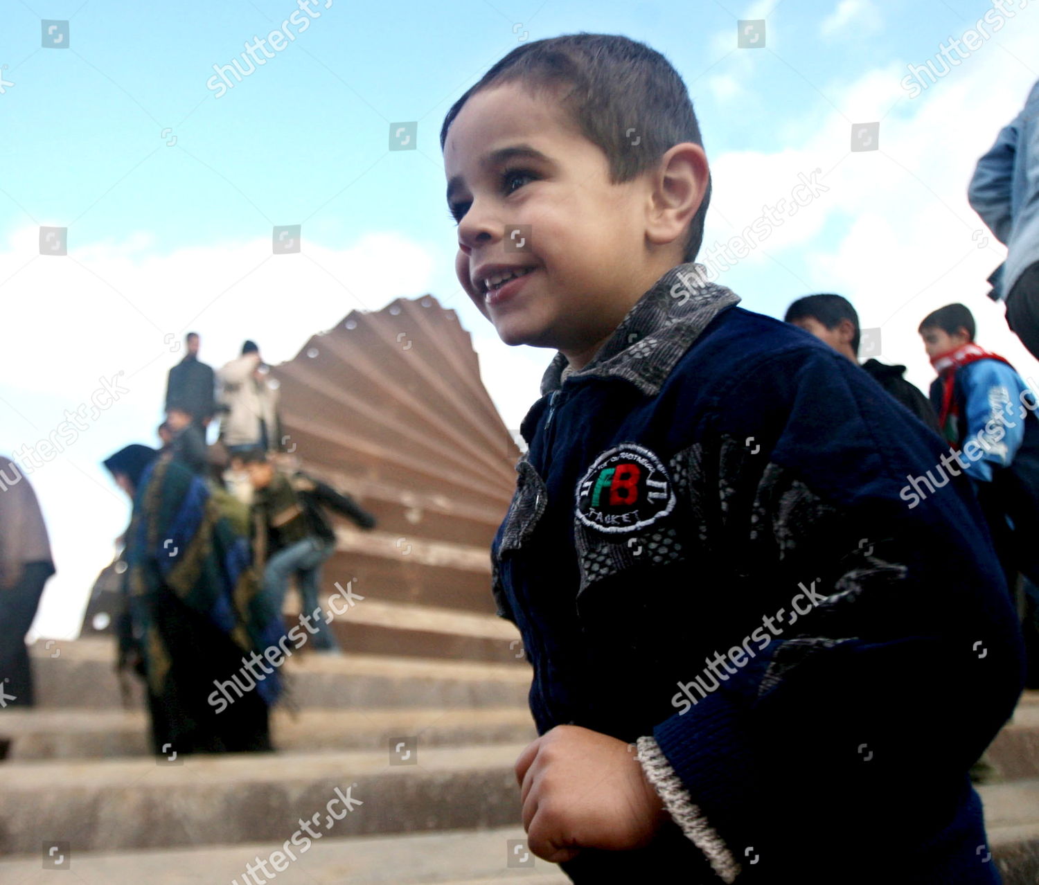 Young Smiling Palestinian Boy Crosses Border Editorial Stock Photo ...