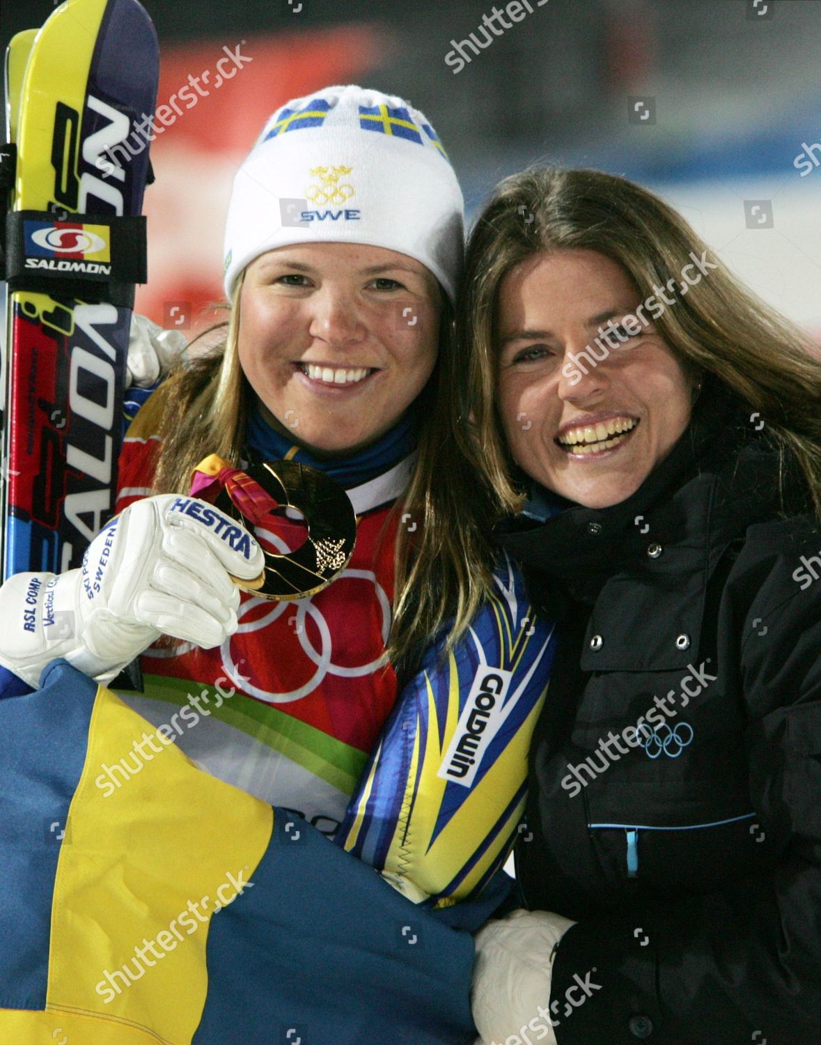 Gold Medal Winner Anja Paerson L Editorial Stock Photo - Stock Image ...