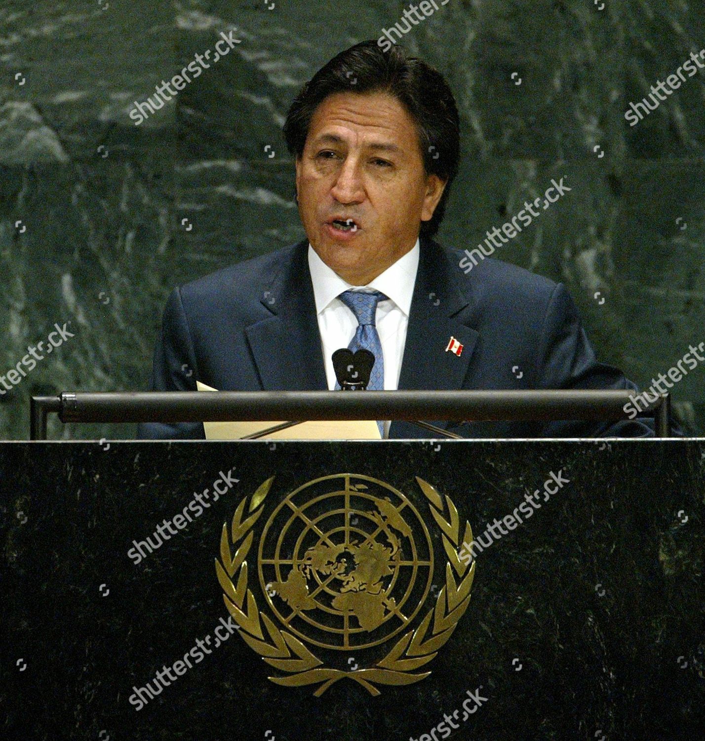 Peruvian President Alejandro Toledo Manrique Addresses Editorial Stock ...