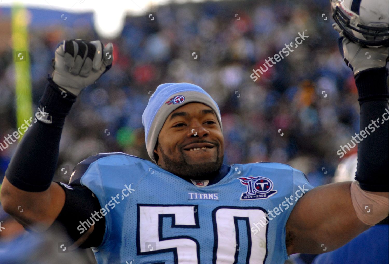 Tennessee Titans David Thornton Raises His Editorial Stock Photo ...