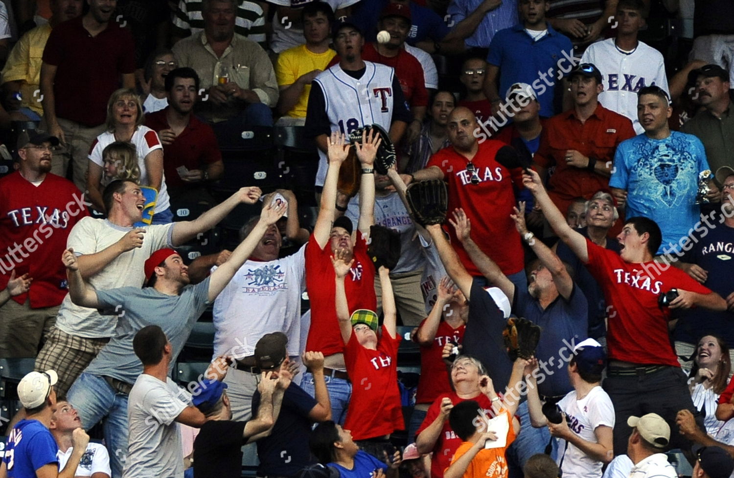 Fans Try Catch Home Run Ball Editorial Stock Photo - Stock Image ...