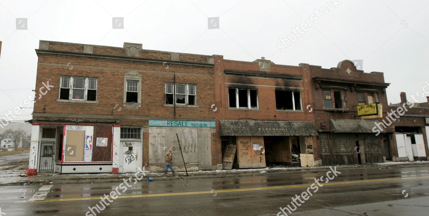 Abandoned Block On Chene Steet Detroit Editorial Stock Photo - Stock ...