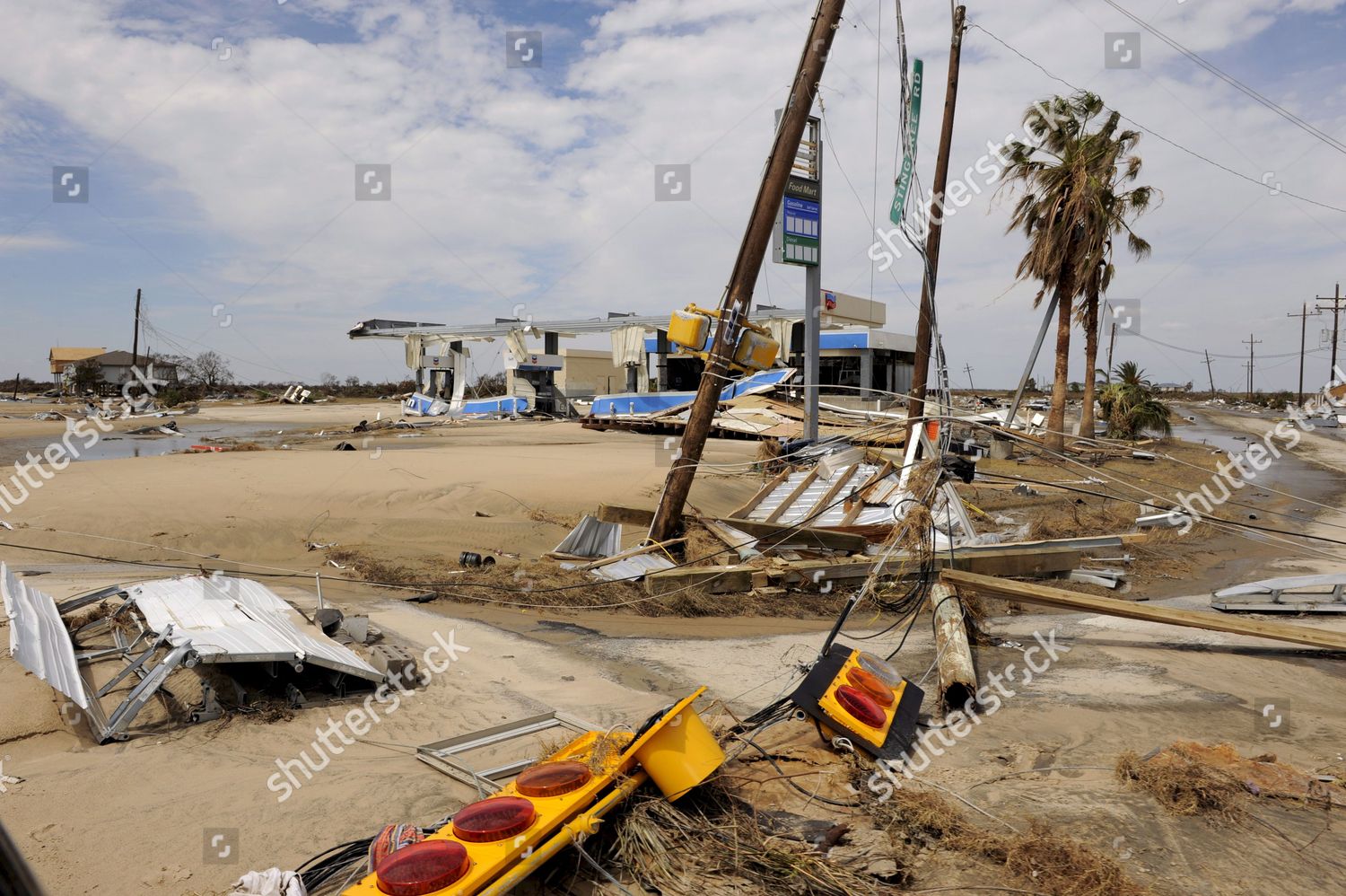 Damaged Traffic Lights Lie Front Destroyed Editorial Stock Photo ...