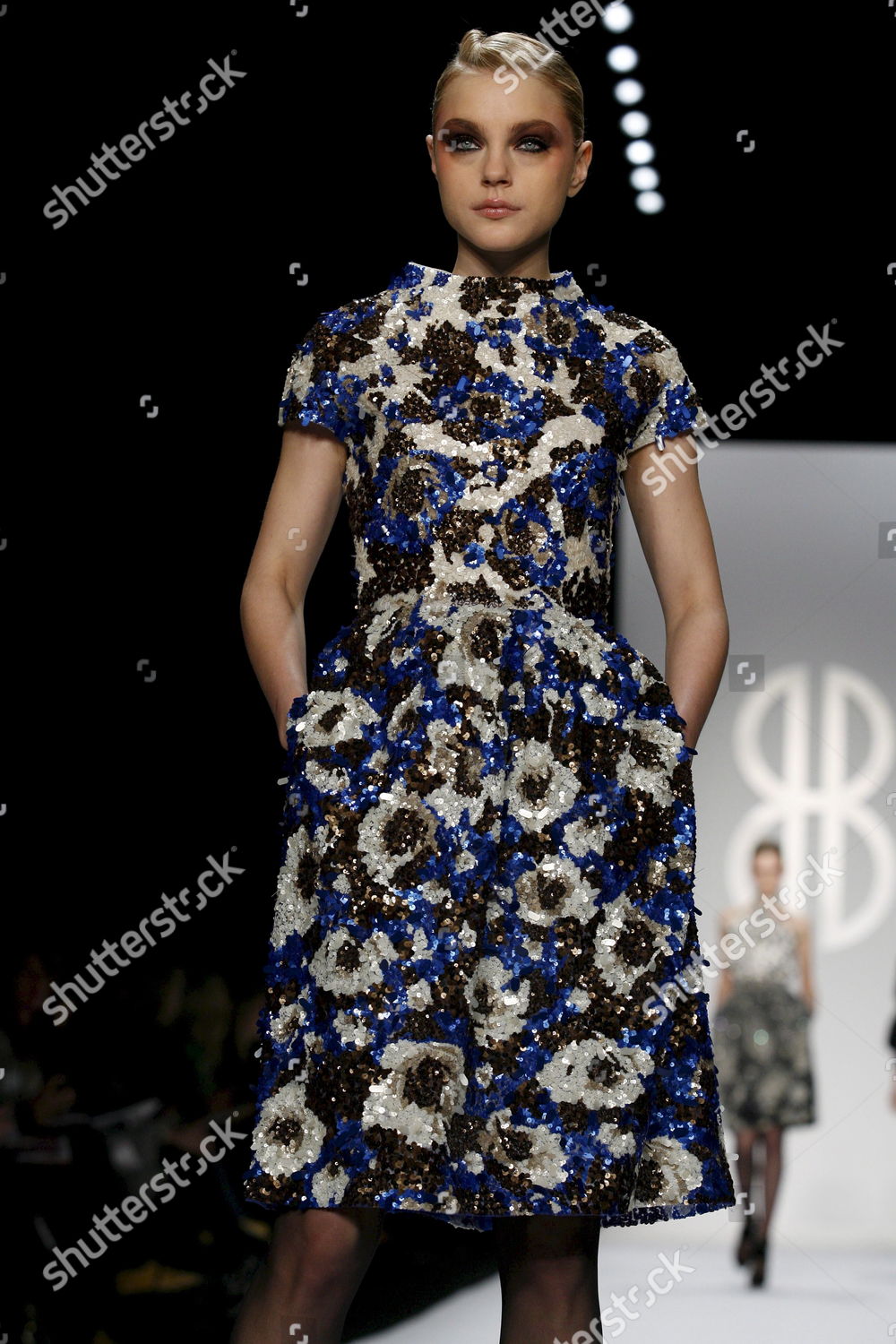 Supermodel Jessica Stam Poses On Runway Editorial Stock Photo - Stock ...