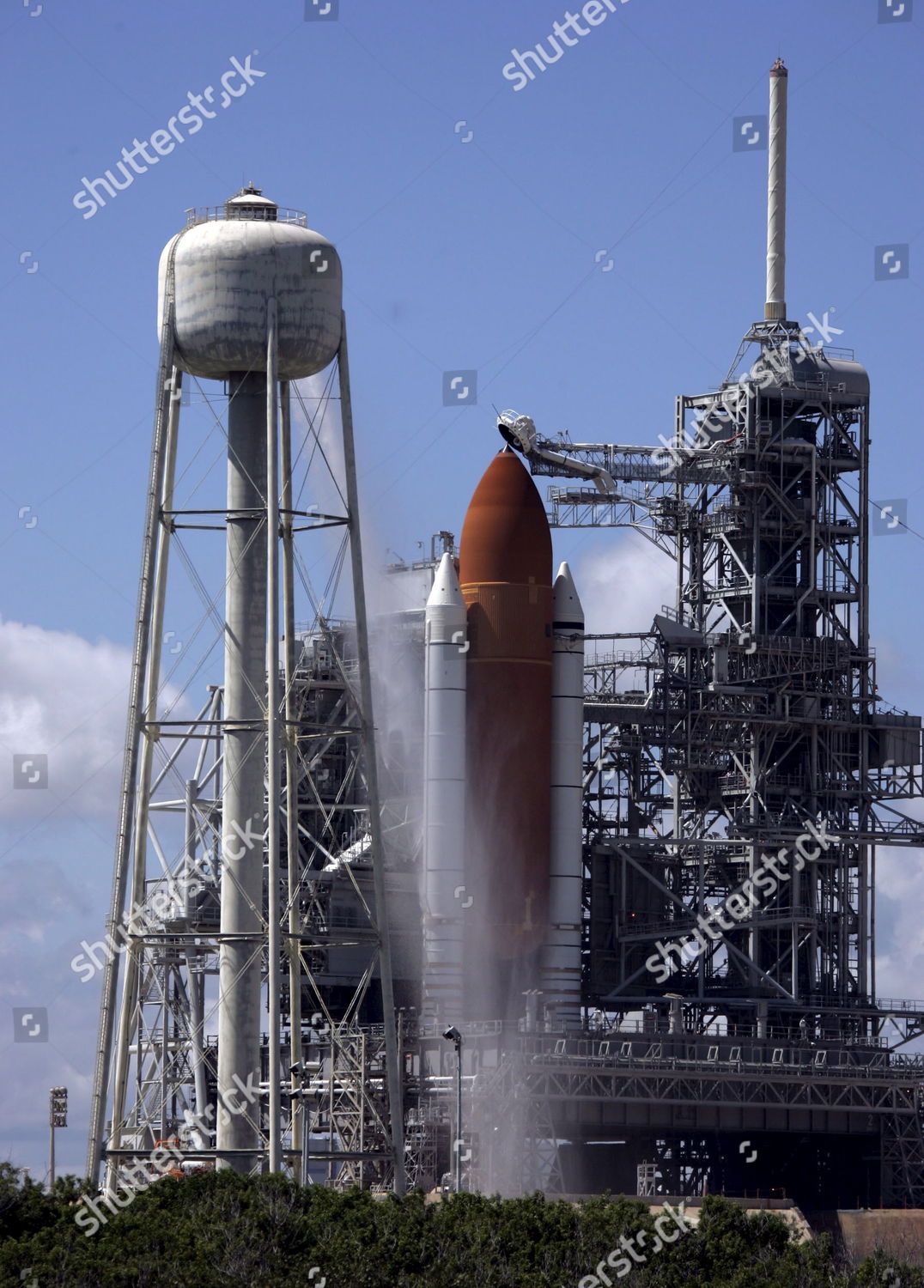 Space Shuttle Atlantis Mission Sts115 Sits Editorial Stock Photo ...