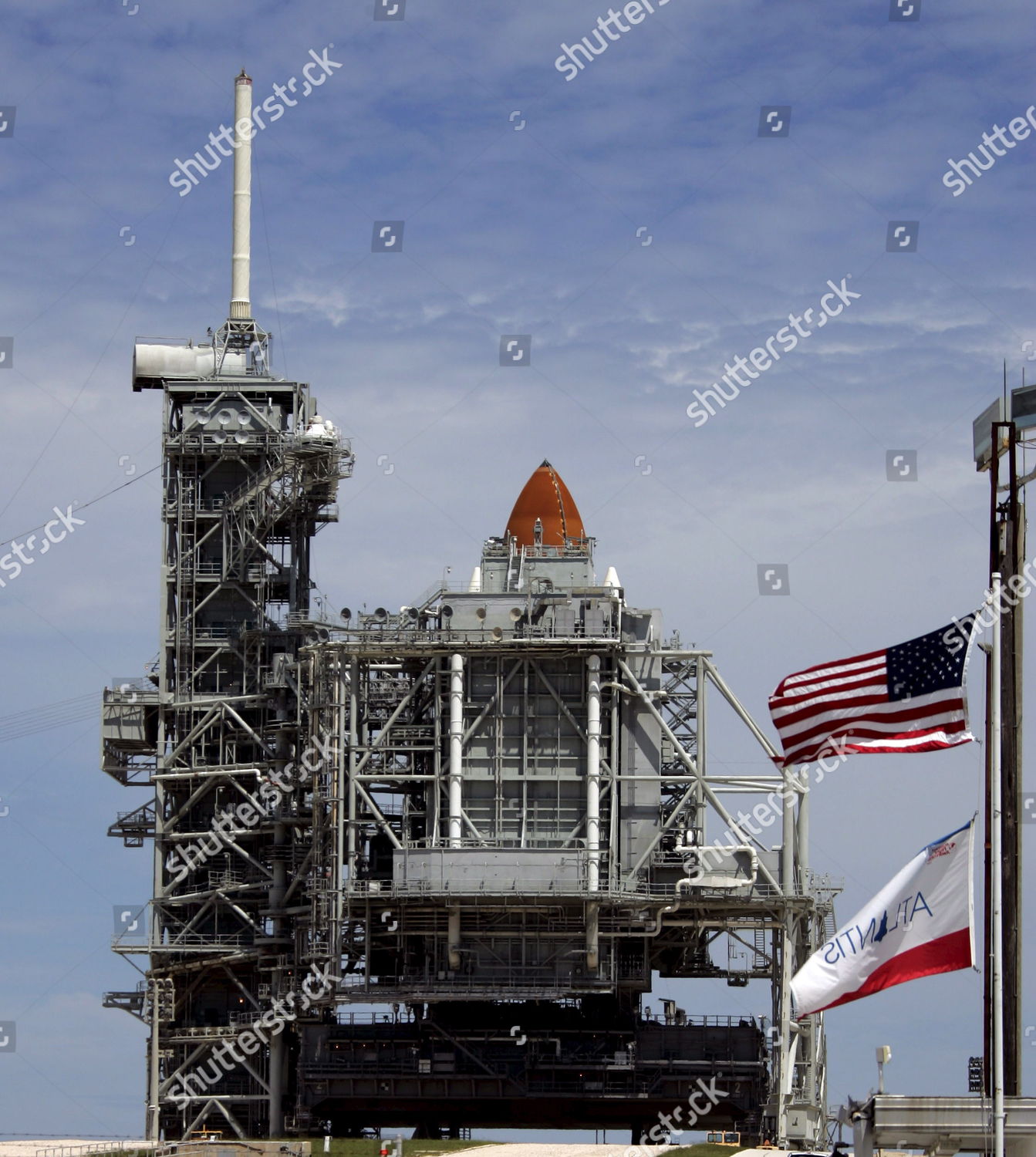 Space Shuttle Atlantis Mission Sts115 Sits Editorial Stock Photo ...