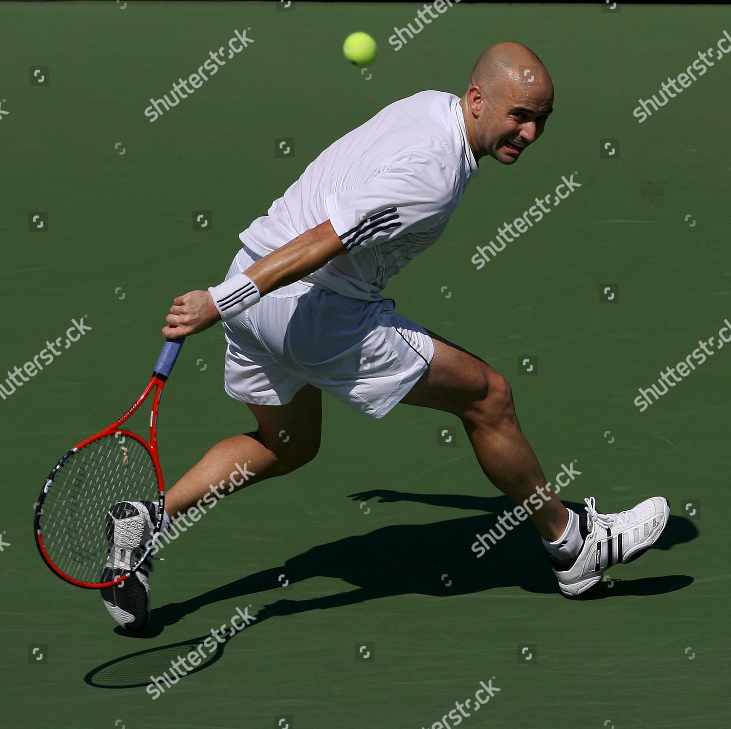 Andre Agassi Us Hits Backhand Return Editorial Stock Photo - Stock ...