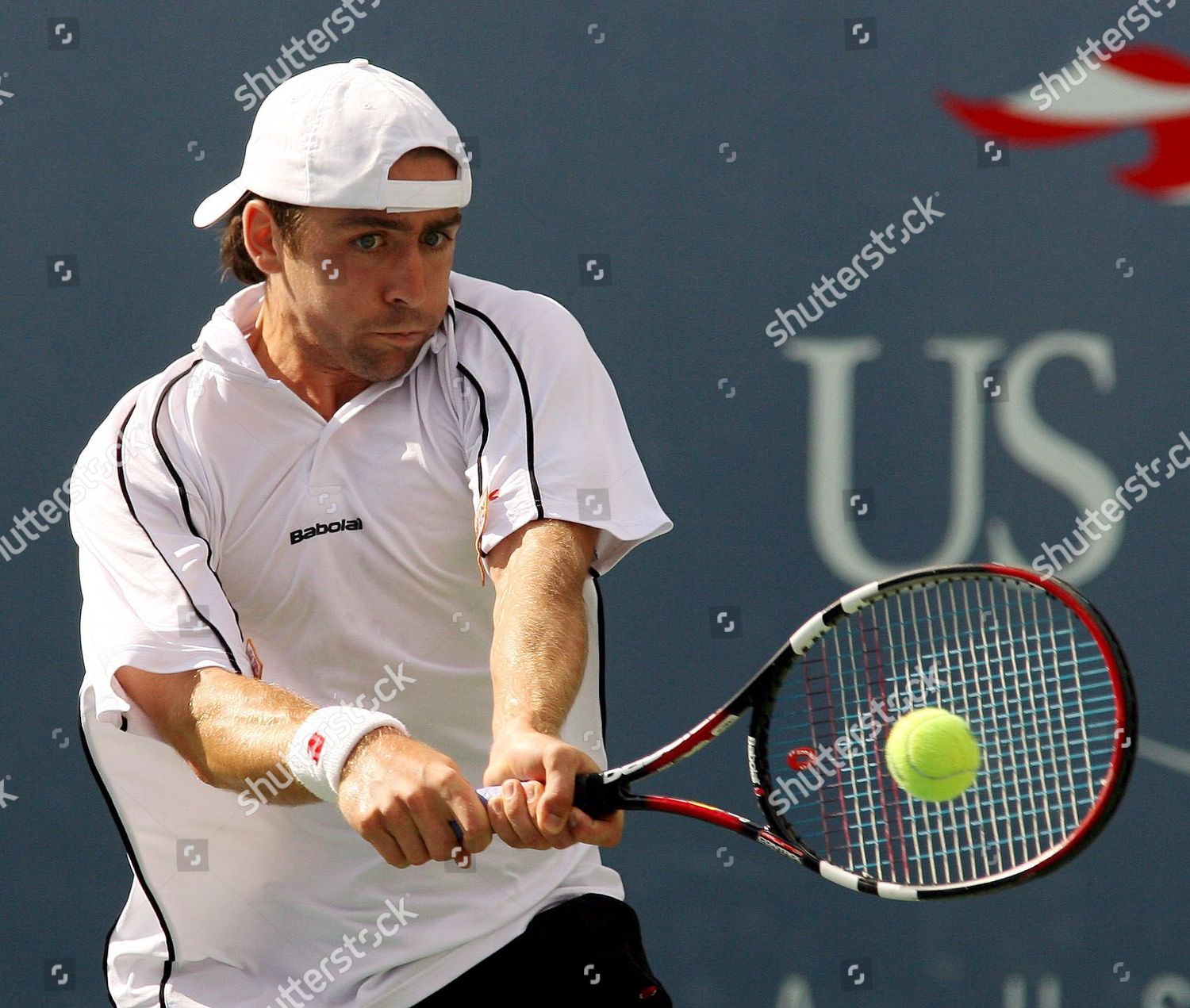 Benjamin Becker Germany Hits Backhand Return Editorial Stock Photo ...