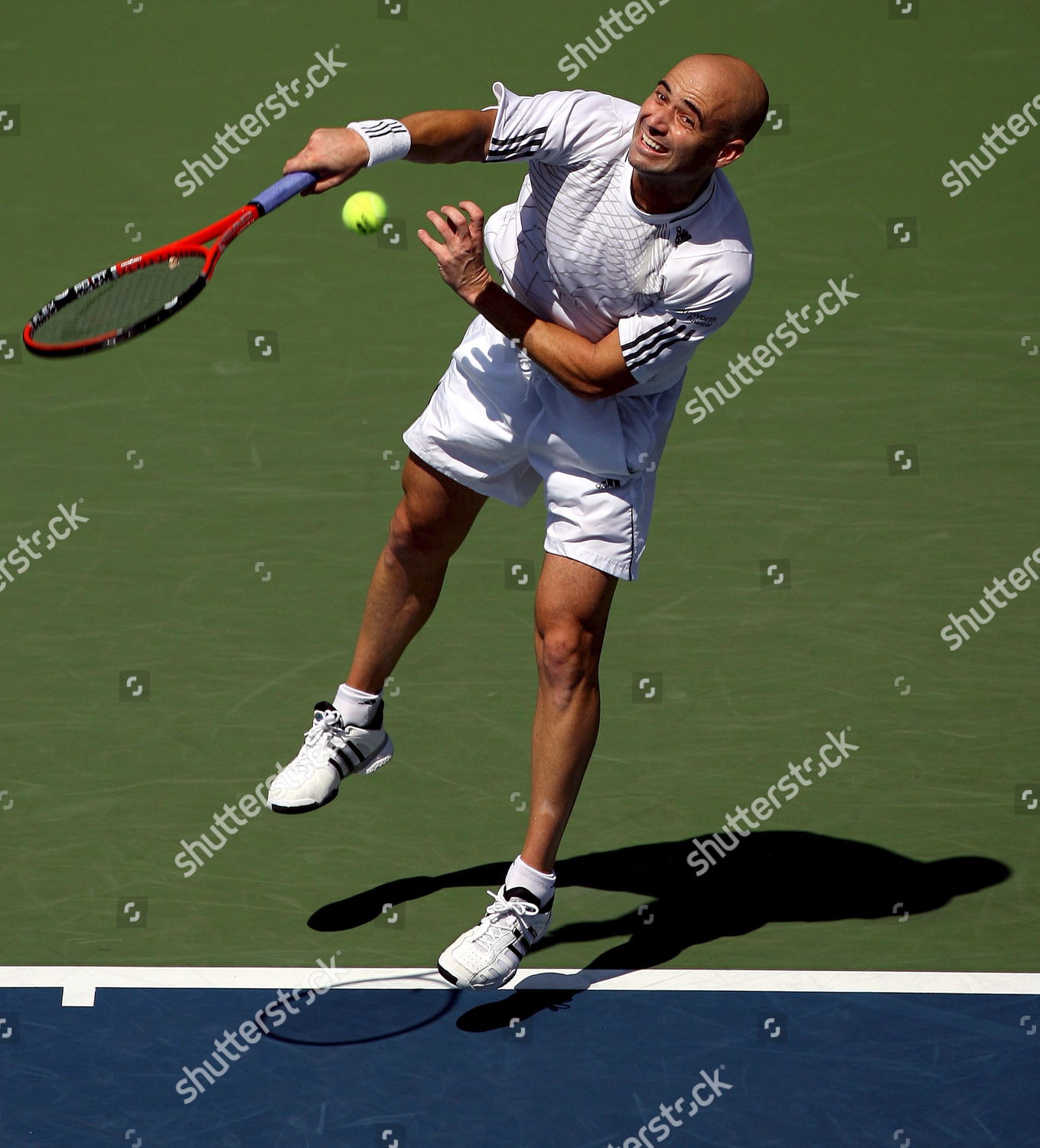 Andre Agassi Us Serves Benjamin Becker Editorial Stock Photo - Stock ...