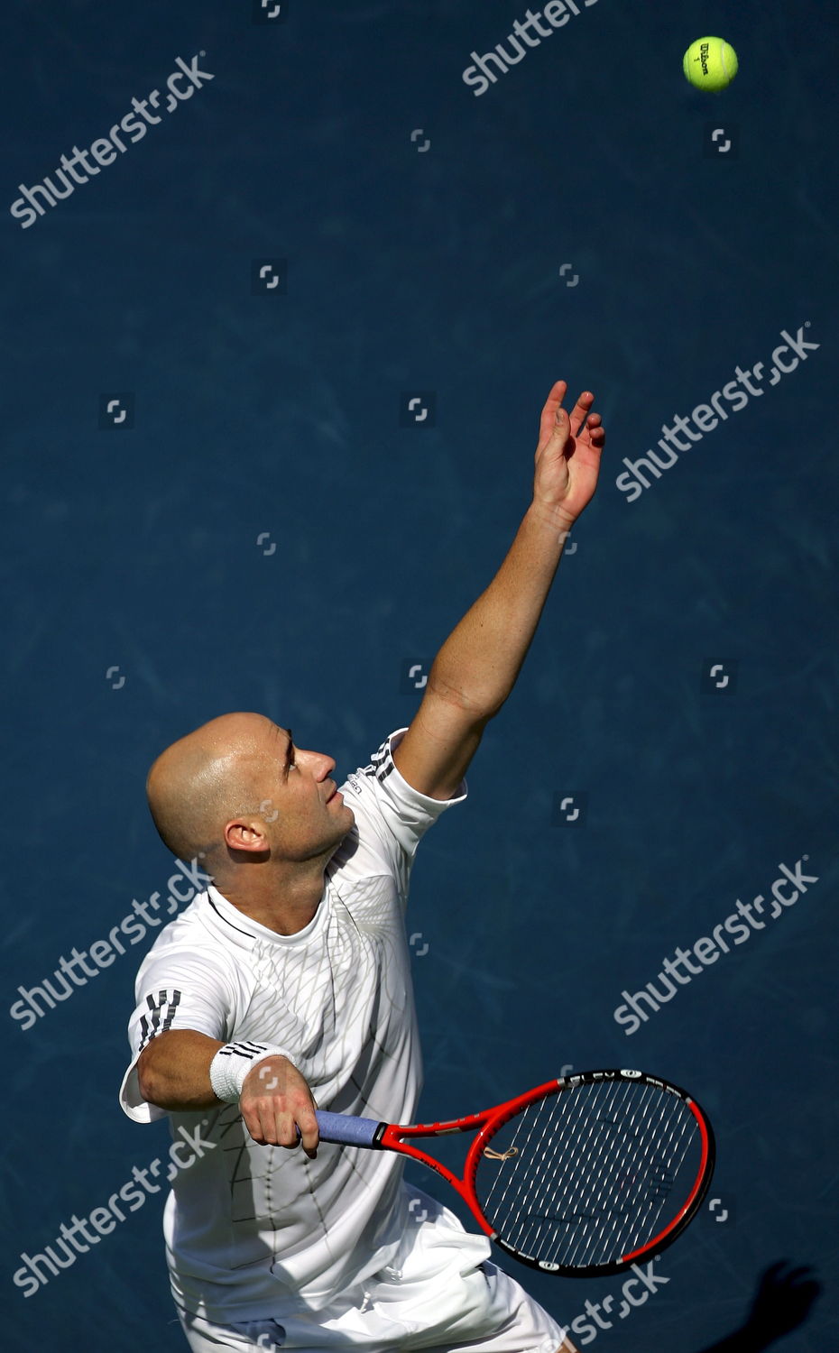 Andre Agassi Us Serves Bejamin Becker Editorial Stock Photo - Stock ...