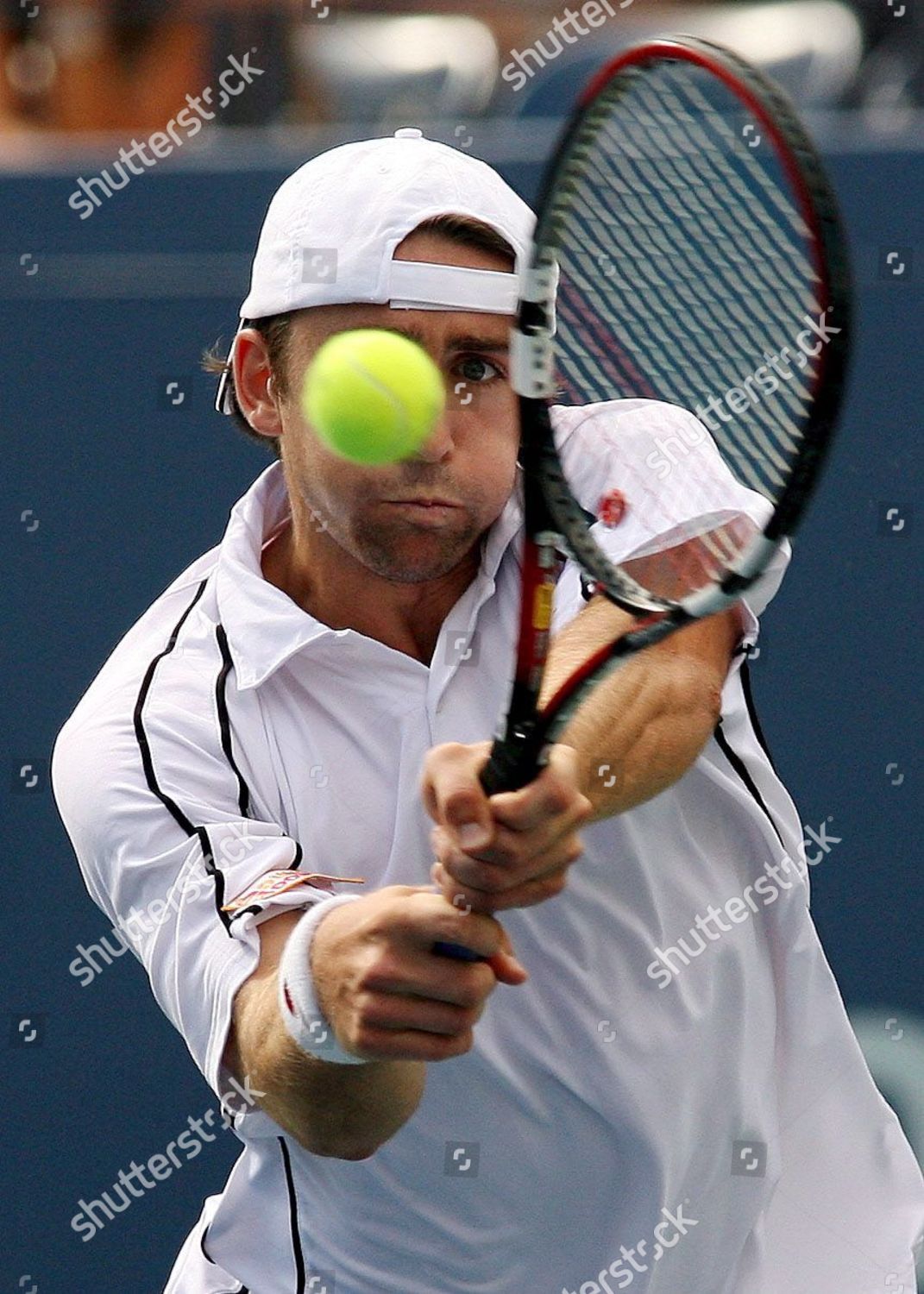 Benjamin Becker Germany Hits Backhand Return Editorial Stock Photo ...
