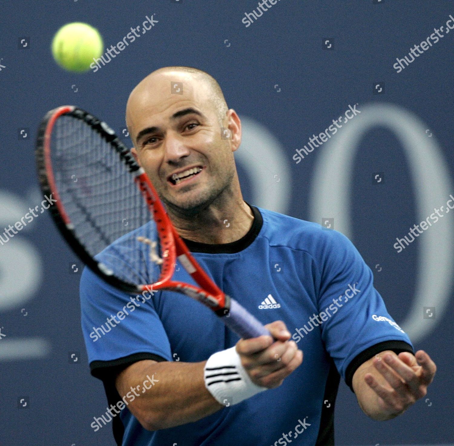 Andre Agassi Us Hits Forehand Return Editorial Stock Photo - Stock ...