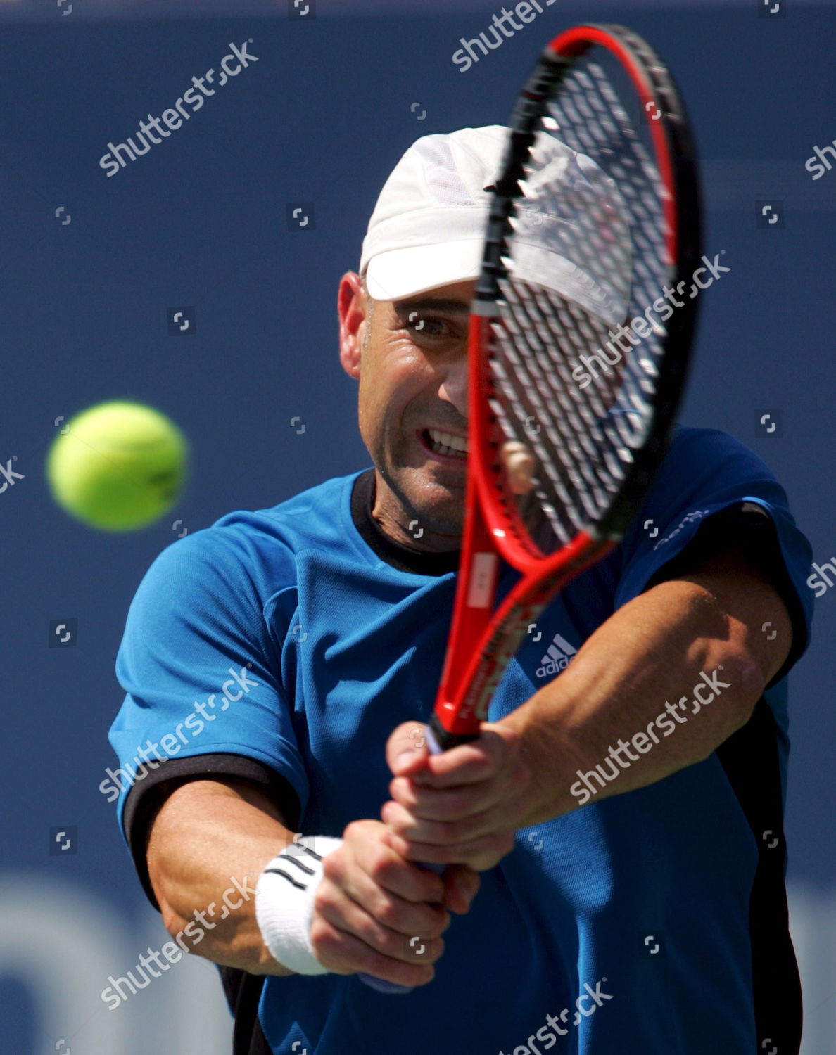 Andre Agassi Us Hits Backhand Return Editorial Stock Photo - Stock ...