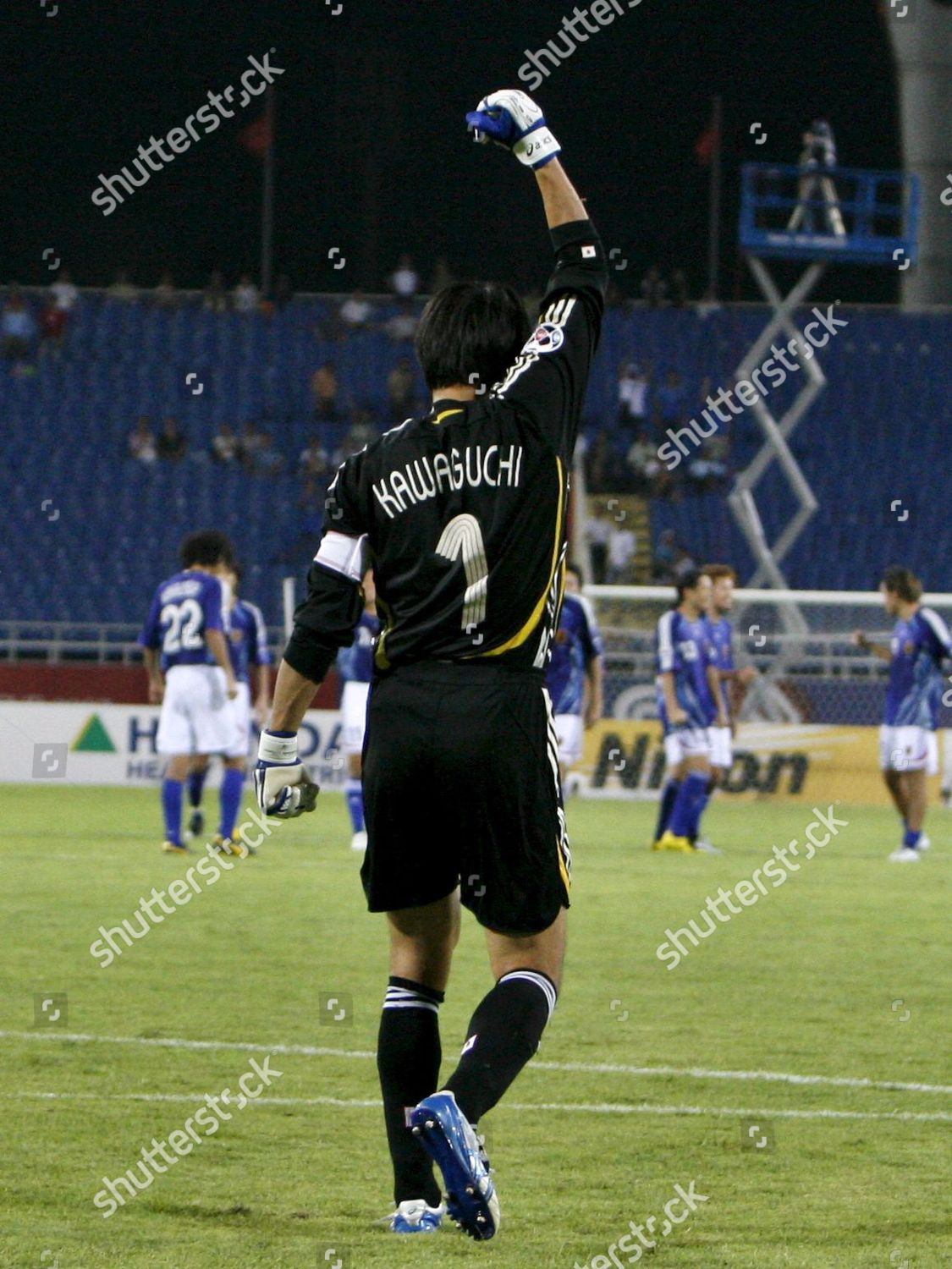 Japan Keeper Yoshikatsu Kawaguchi Raises His Editorial Stock Photo ...