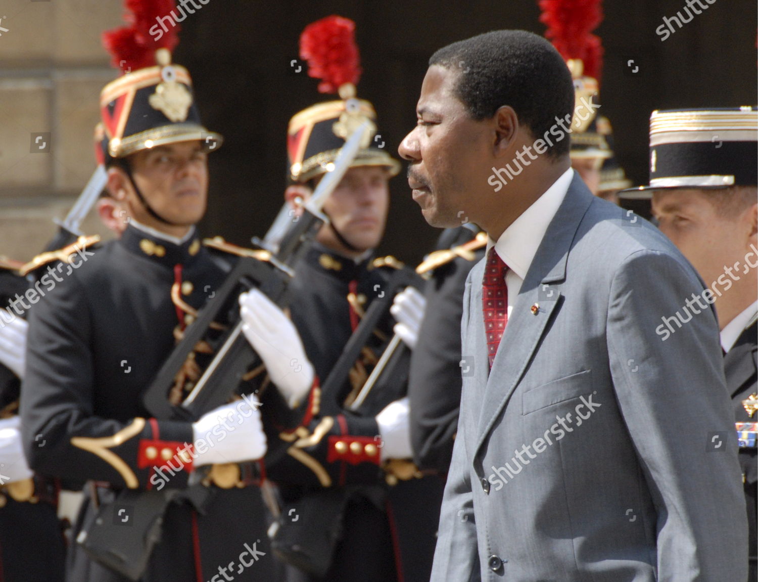 Benin President Yayi Boni Inspects Guard Editorial Stock Photo - Stock ...