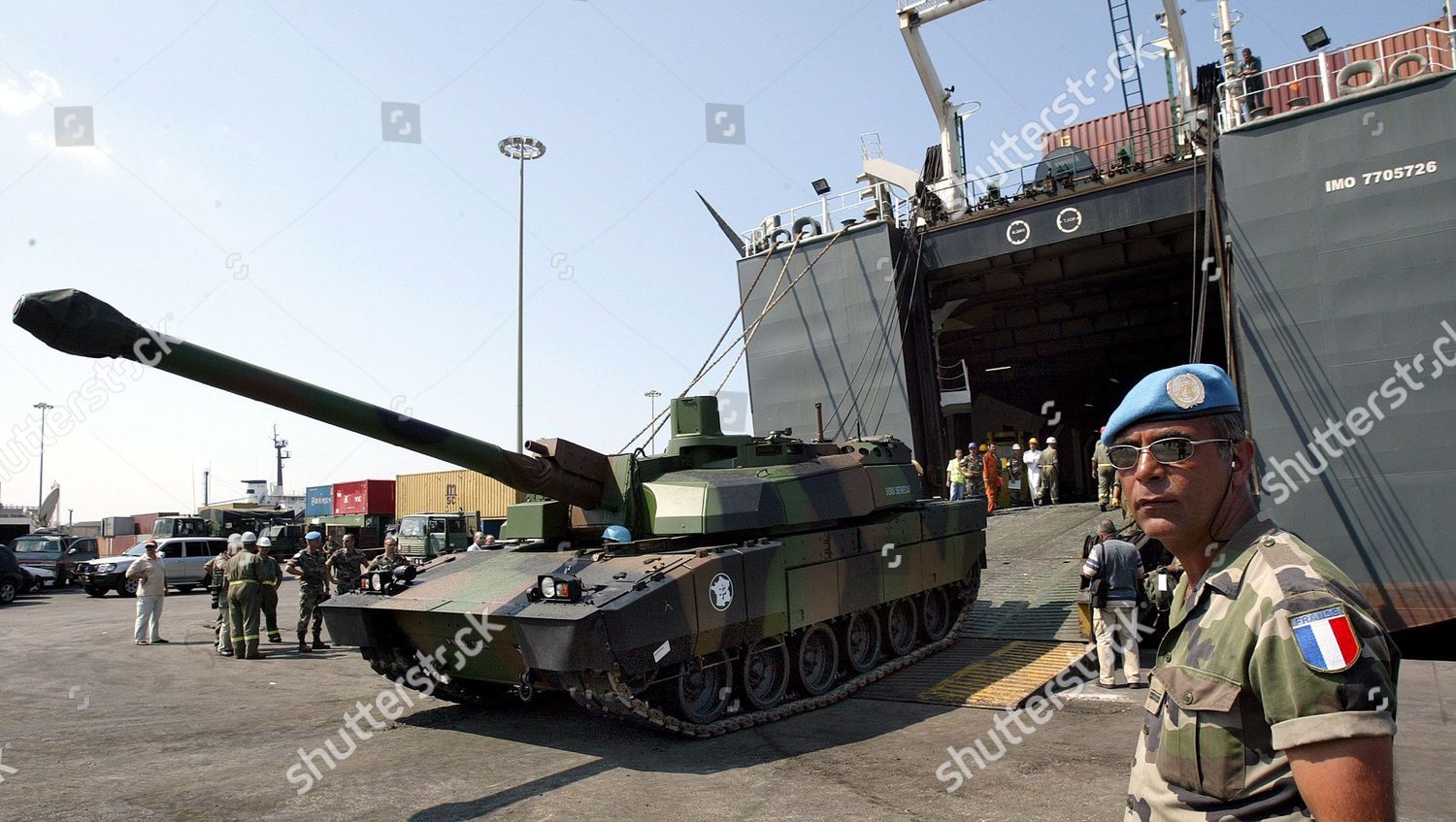 French Armored Vehicles Disembark Cargo Ship Editorial Stock Photo ...