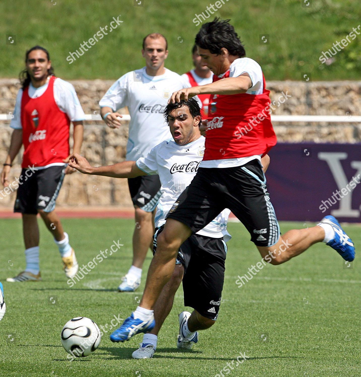 Argentinian Player Carlos Tevez C Fights Editorial Stock Photo - Stock ...