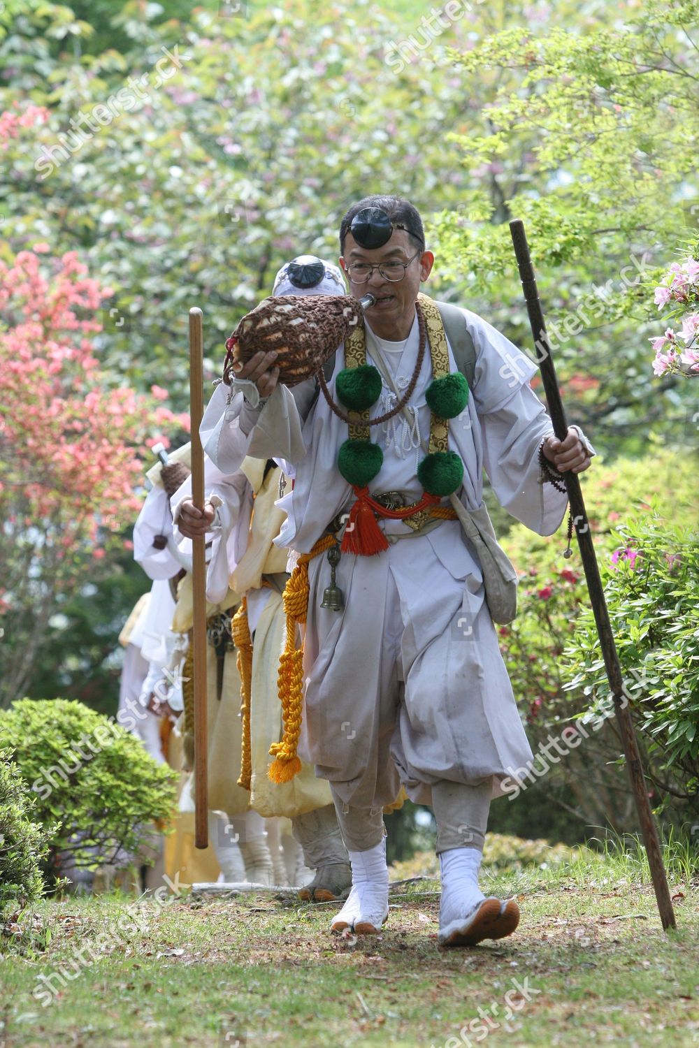 Japanese Yamabushi Mountain Ascetics Play Sacred Editorial Stock Photo ...