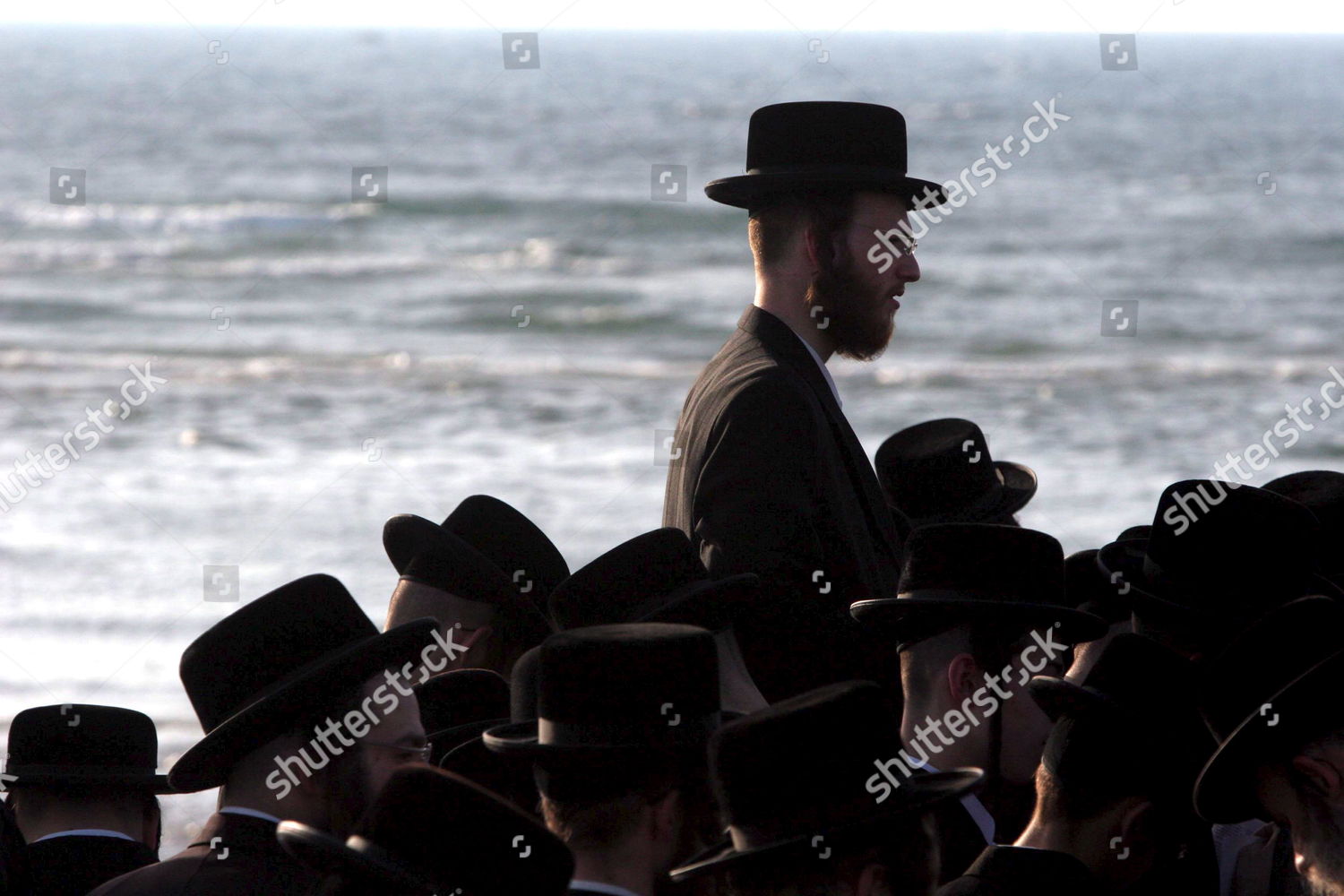 Ultra Orthodox Jews Stand On Bridge Editorial Stock Photo - Stock Image ...