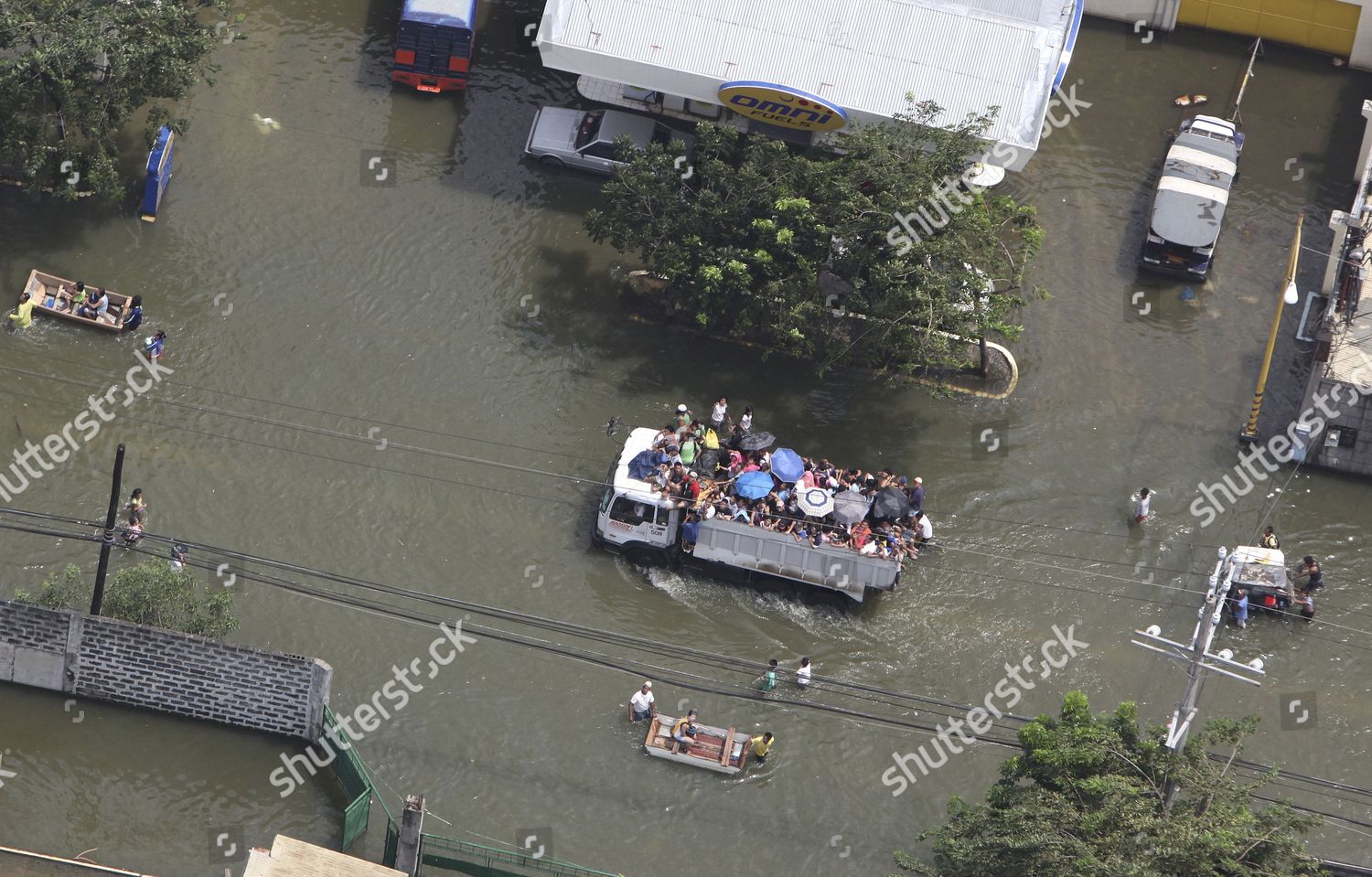 Aerial View Flood Affected Areas Pasig Editorial Stock Photo - Stock ...
