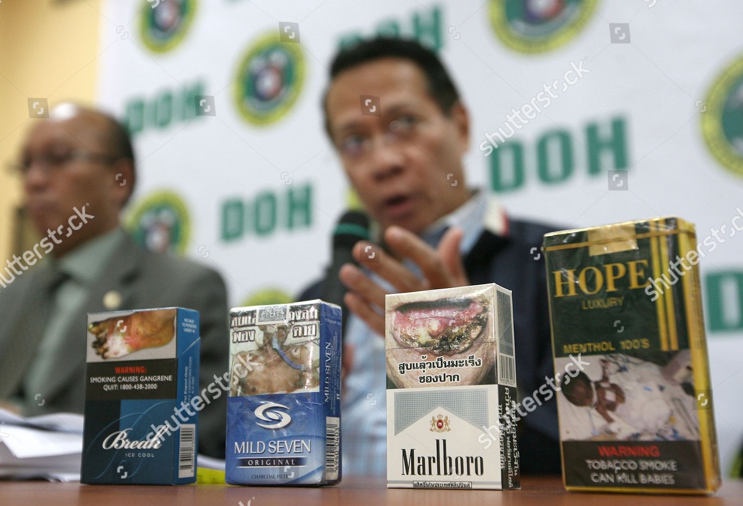 Sample Tobacco Packs Pictorial Warnings Displayed Editorial Stock Photo ...