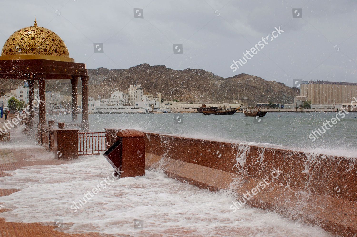 Strong Waves Hit Shore Muscat Oman Editorial Stock Photo - Stock Image ...