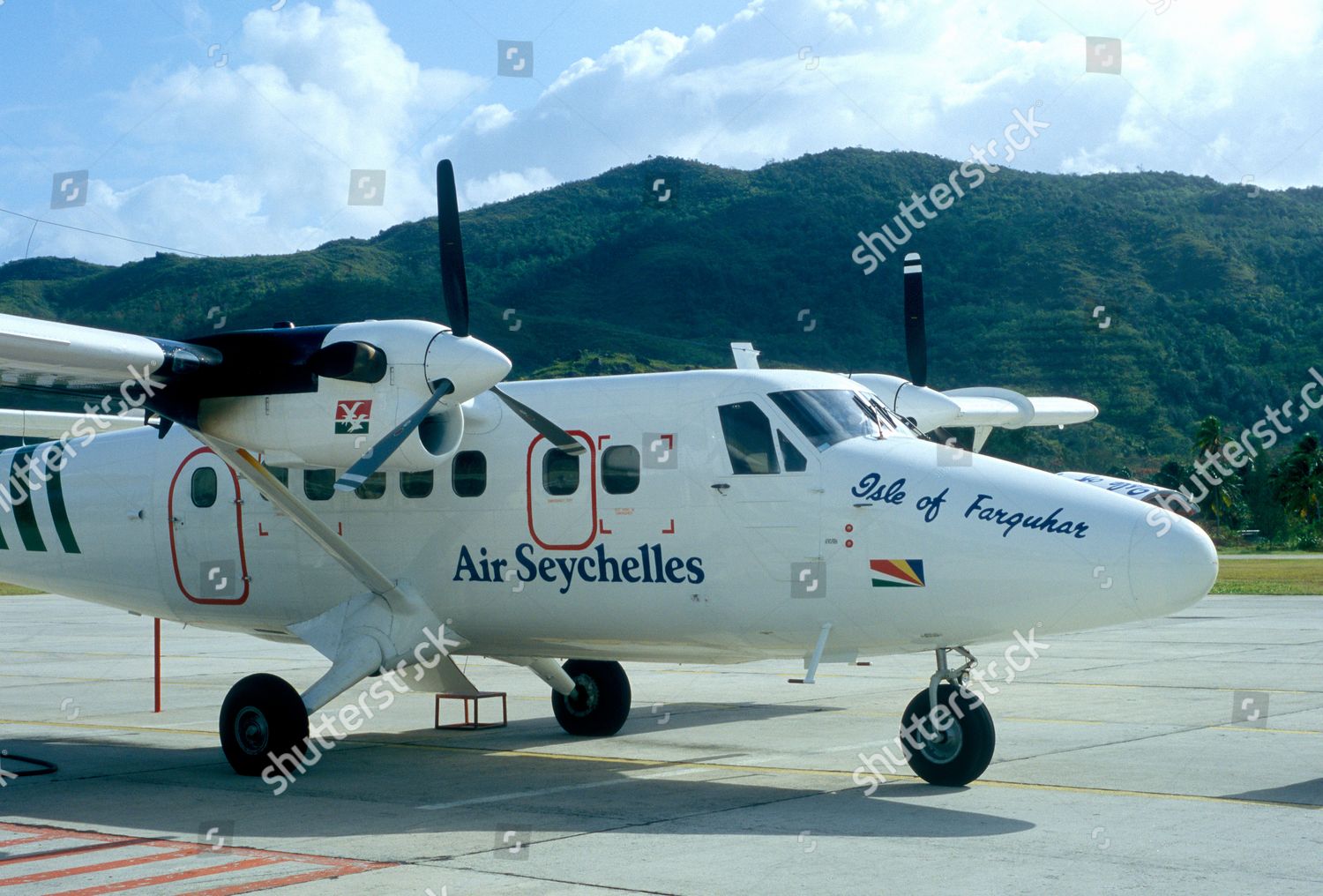 Air Seychelles C11 Aircraft Praslin Seychelles Editorial Stock Photo ...