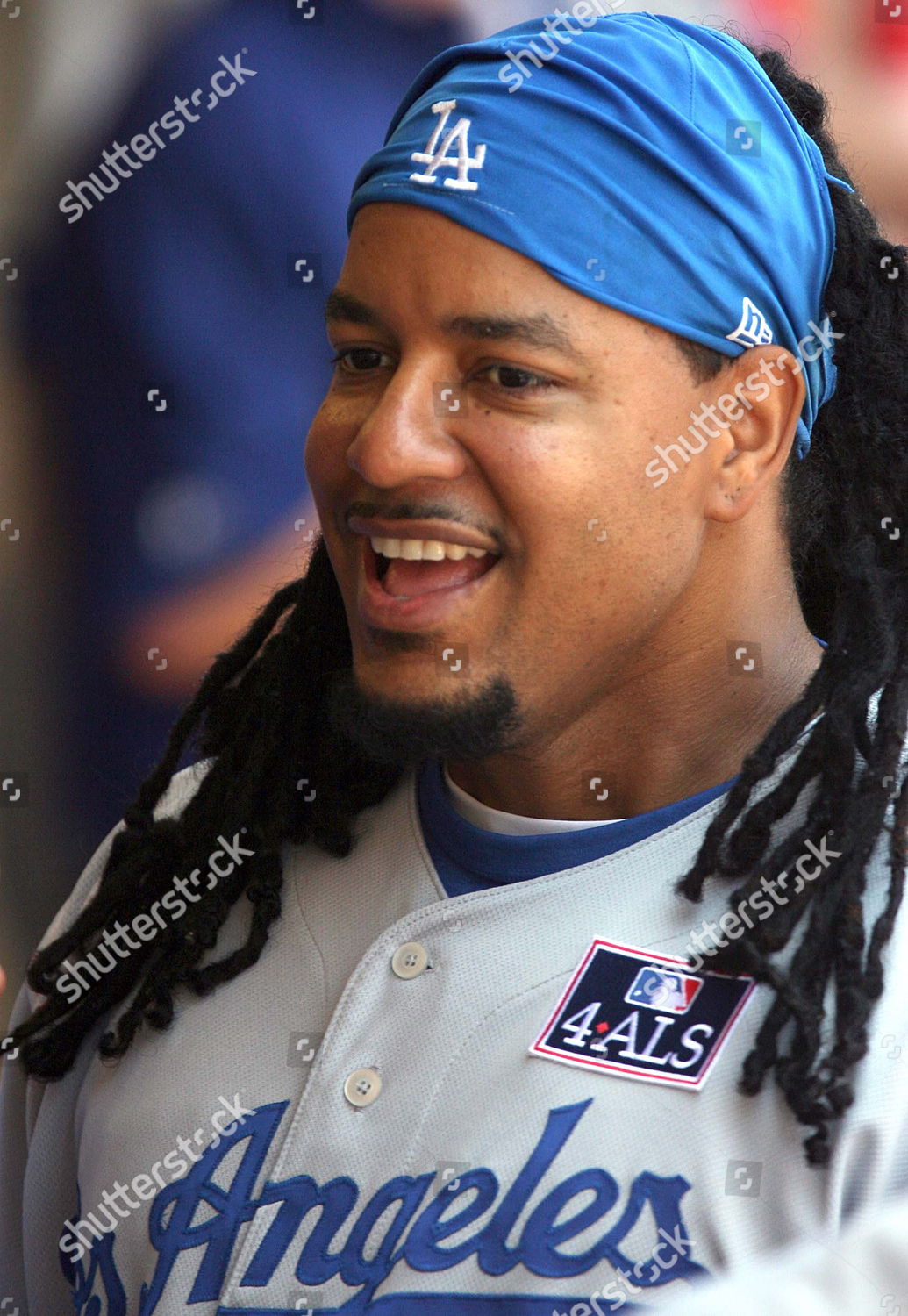 Los Angeles Dodger Manny Ramirez Sits Editorial Stock Photo - Stock ...