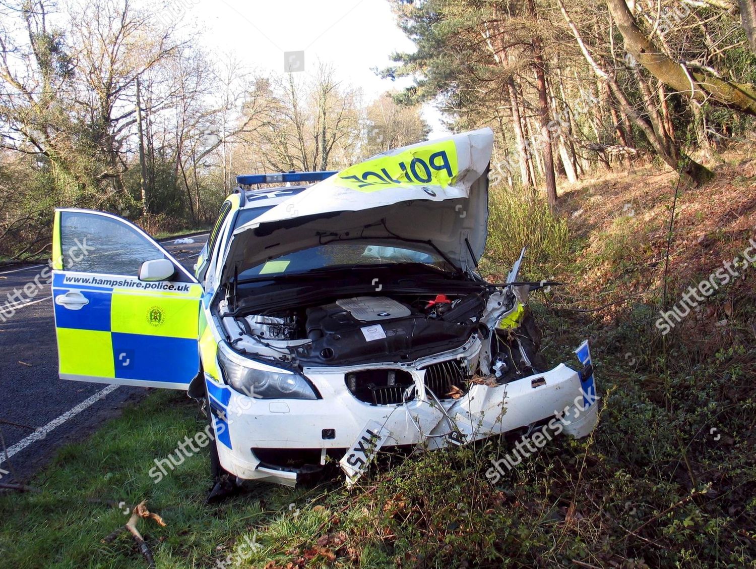 Crashed Police Car Editorial Stock Photo - Stock Image | Shutterstock