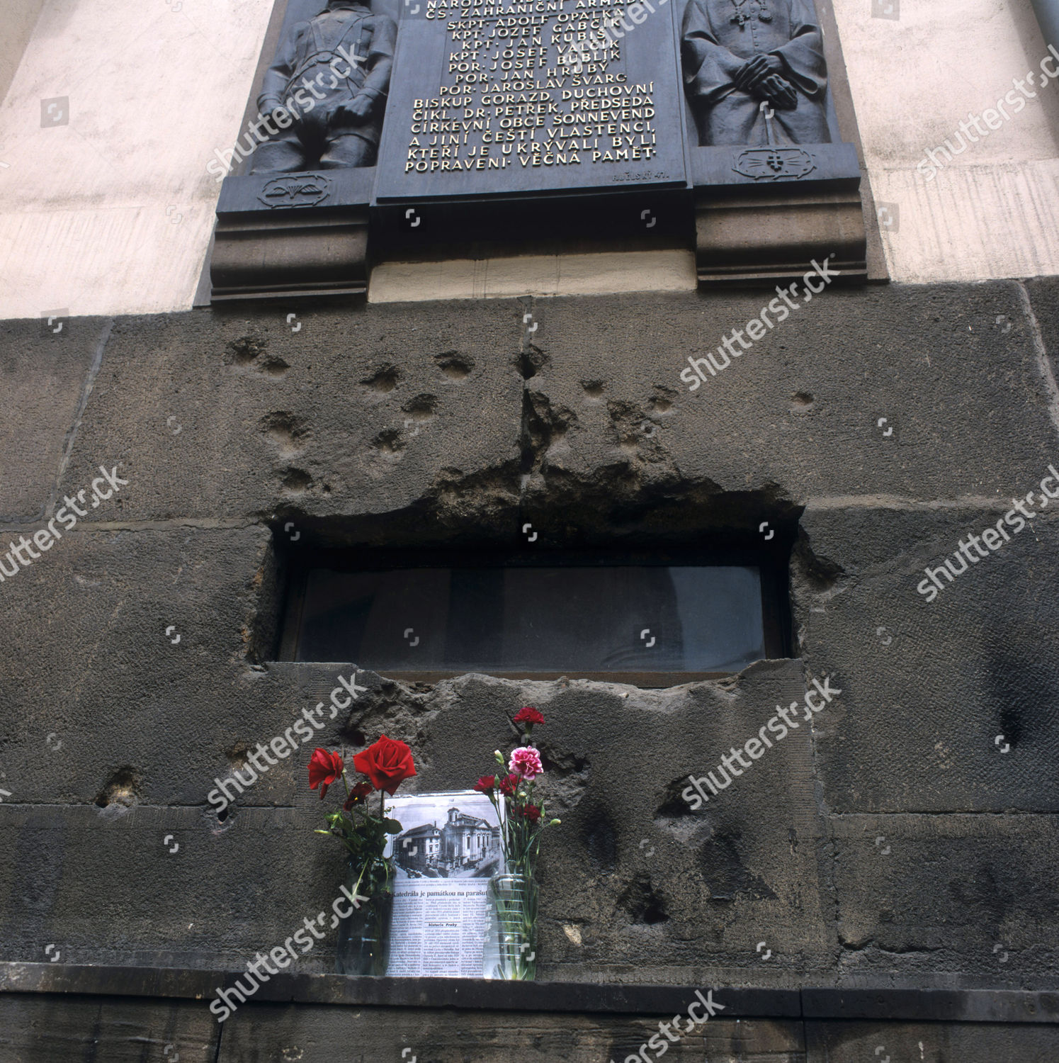 Memorial Plaque Jan Kubis Jozef Gabcik Editorial Stock Photo - Stock ...