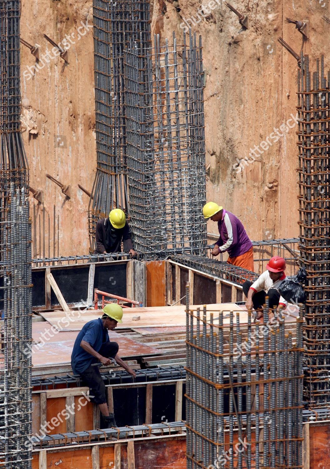 Indonesia Labours Work Construction Site Jakarta Editorial Stock Photo ...