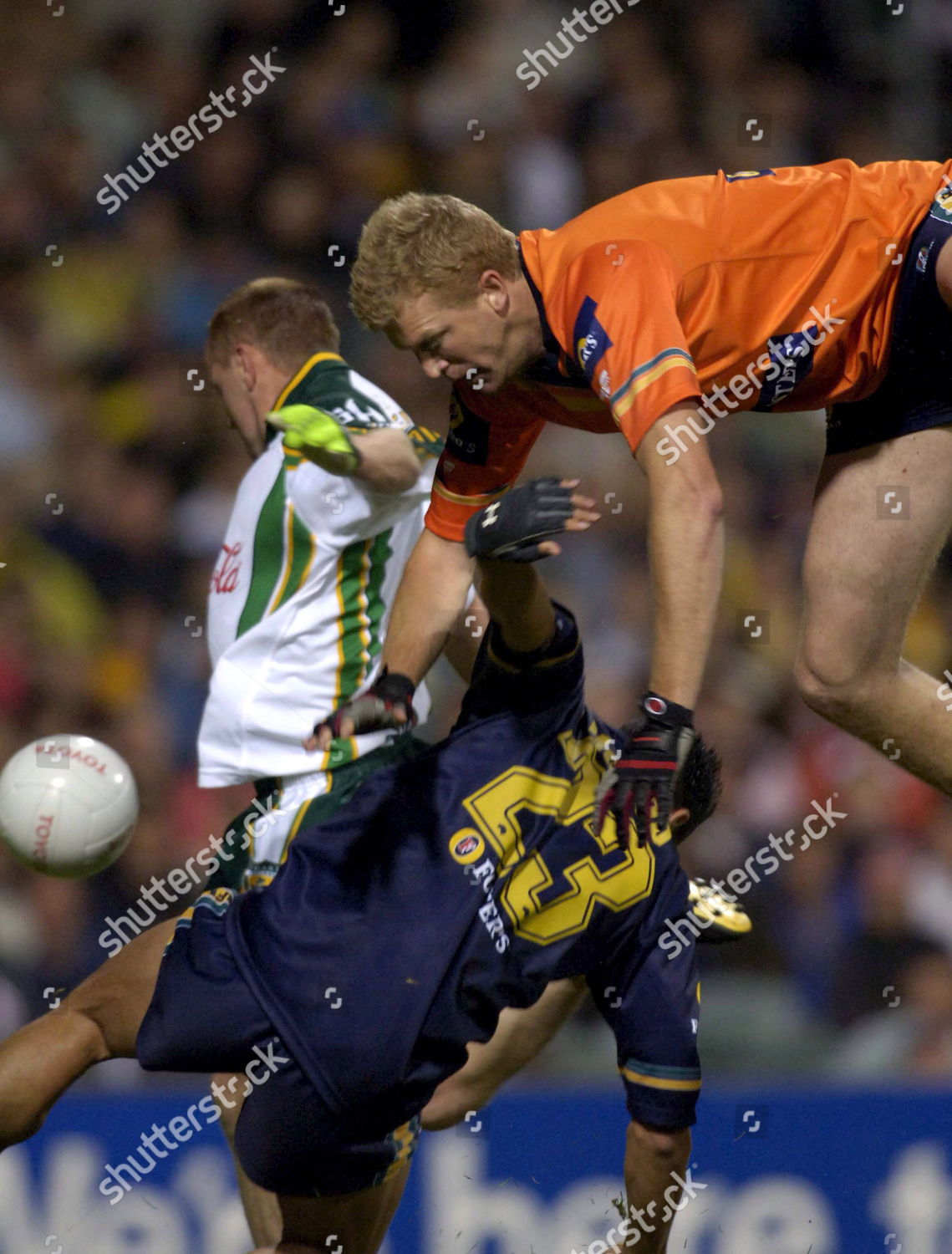 Australias Goalkeeper Dustin Fletcher R Collides Editorial Stock Photo ...