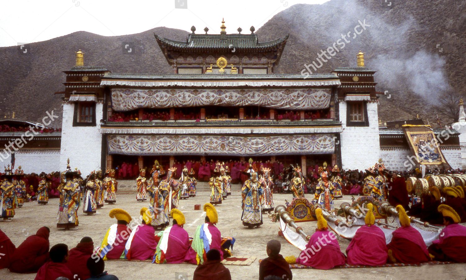 Huge Forecourt Tsokchen Dukhang Assembly Hall Editorial Stock Photo ...
