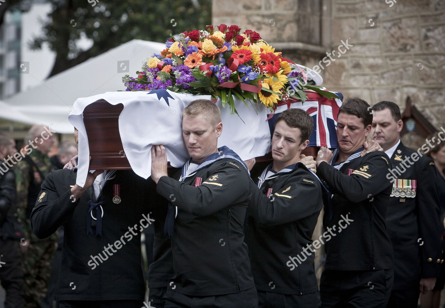 Pall Bearers Carry Coffin Hearse After Editorial Stock Photo - Stock ...